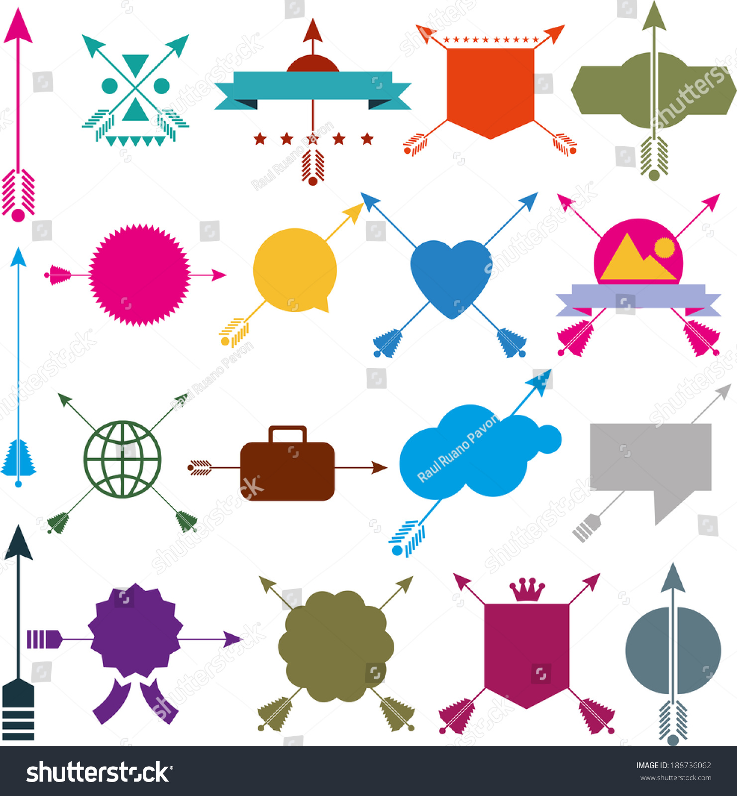 Labels Arrows Vector Labels Stock Vector (Royalty Free) 188736062 ...