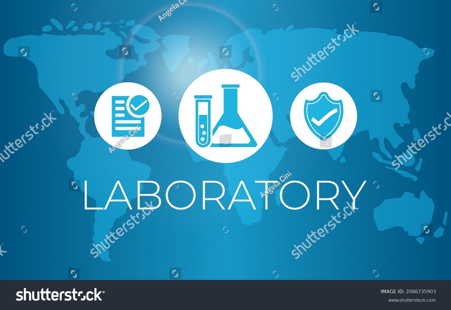 Laboratory Background Illustration World Map Stock Vector (Royalty Free ...