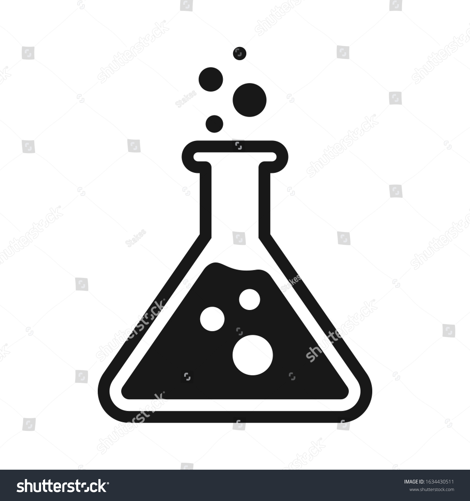 Laboratory Beaker Erlenmeyer Flask Filled Bubbling: vector de stock ... Laboratory Beaker Erlenmeyer Flask Filled Bubbling: vector de stock ...