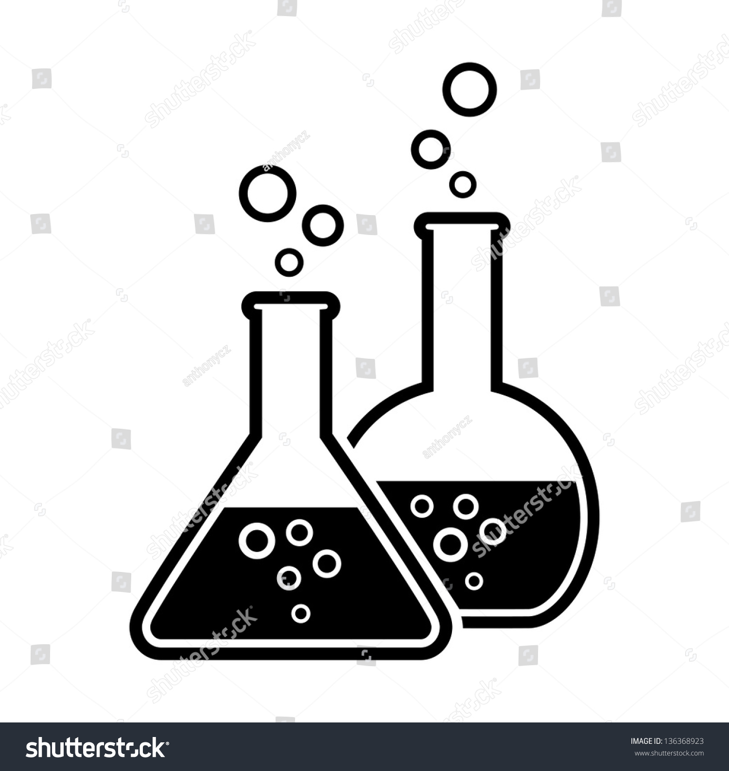Laboratory Glass Stock Vector (Royalty Free) 136368923 | Shutterstock