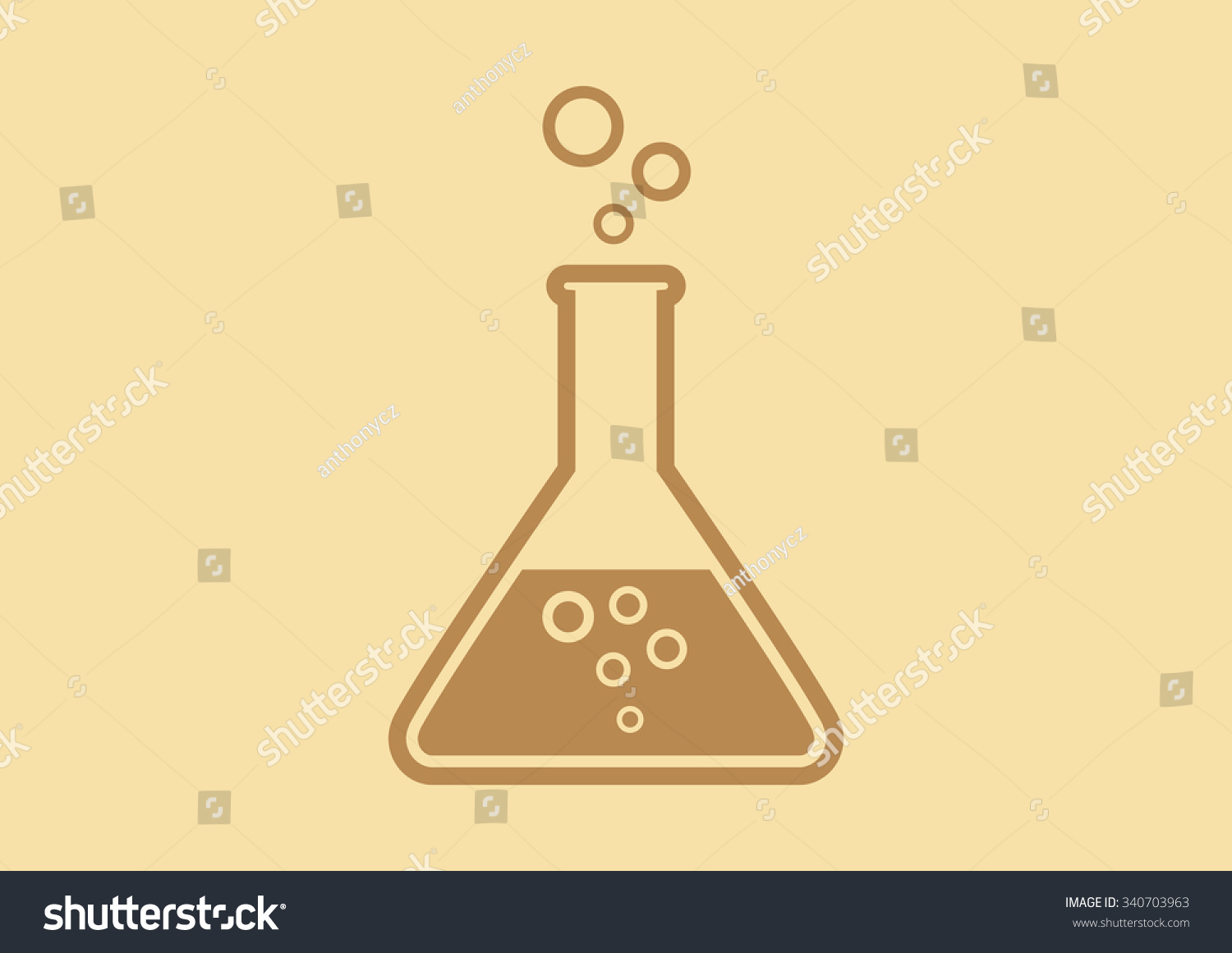 Laboratory Glass Vector Icon Stock Vector (Royalty Free) 340703963 ...