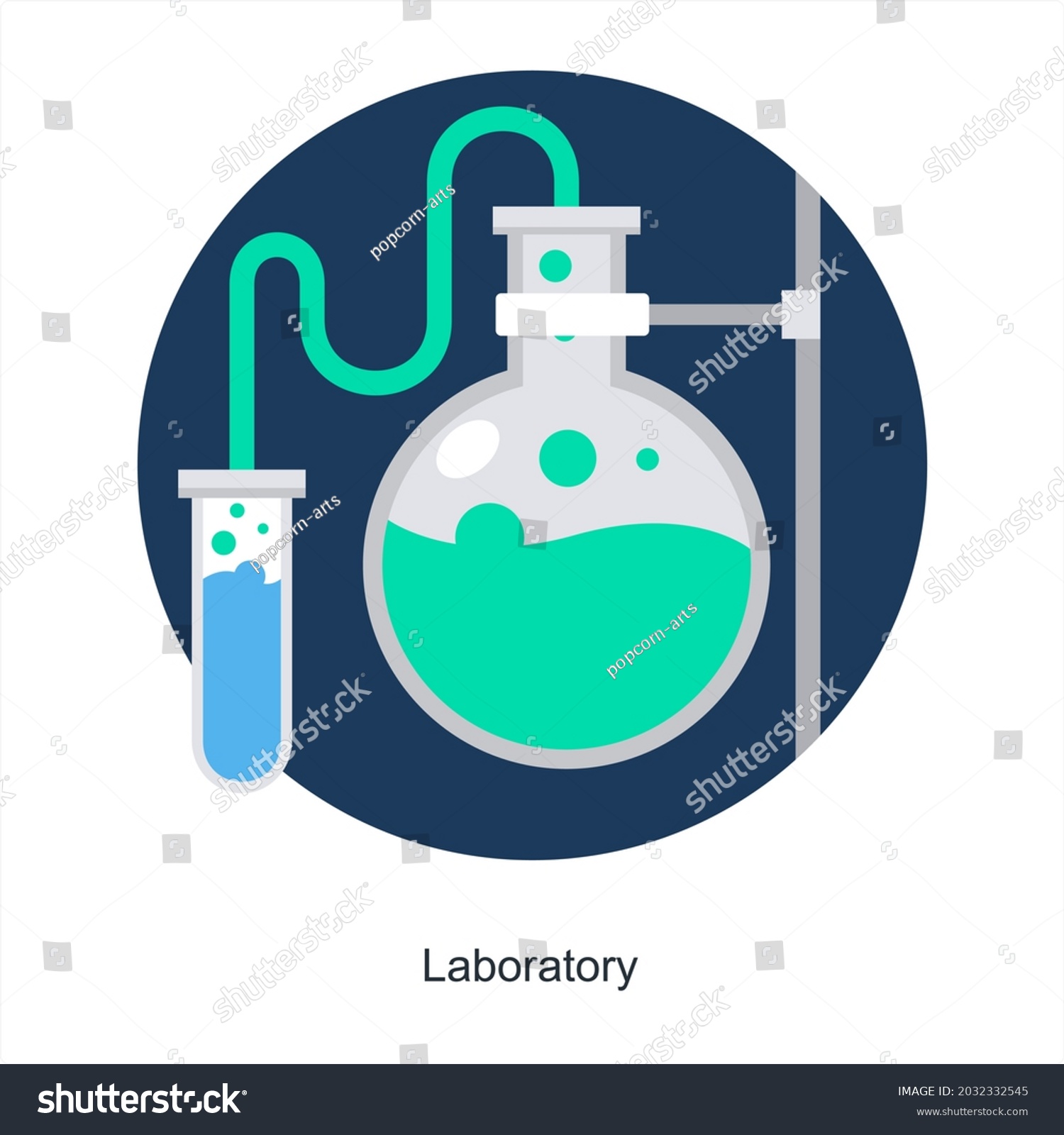 Laboratory Science Icon Concept Stock Vector (Royalty Free) 2032332545
