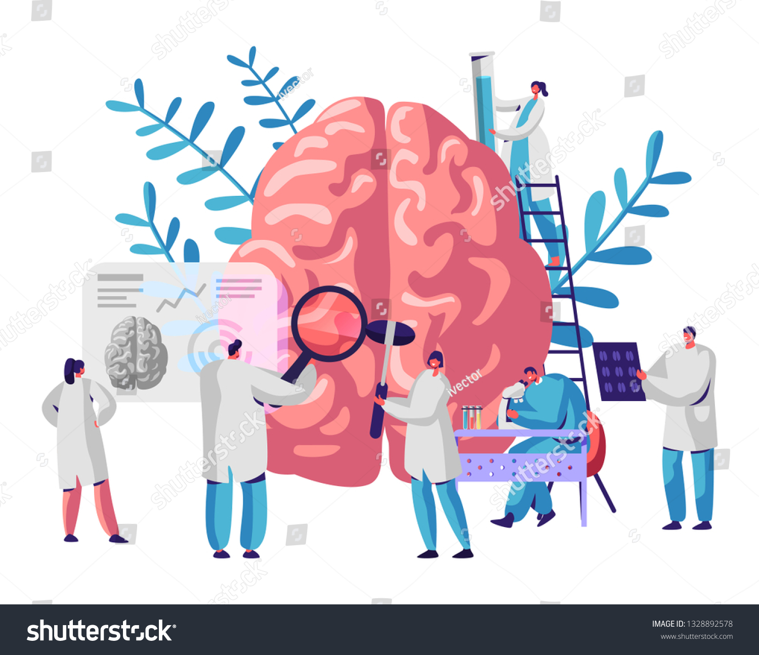 Laboratory Scientist Group Study Human Brain Stock Vector (Royalty Free ... Laboratory Scientist Group Study Human Brain Stock Vector (Royalty Free ...