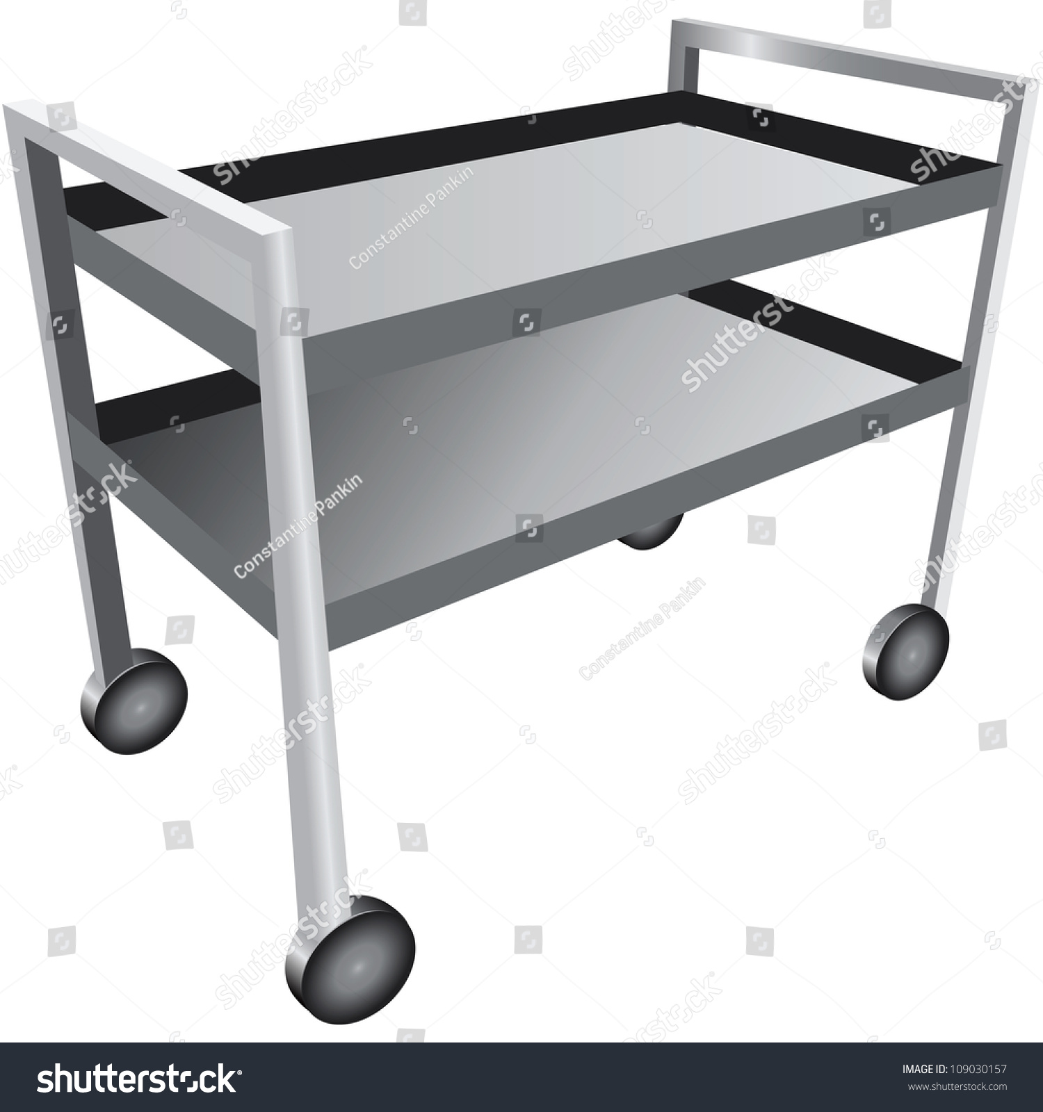 Laboratory Table On Wheels Shelf Vector Stock Vector (Royalty Free ...