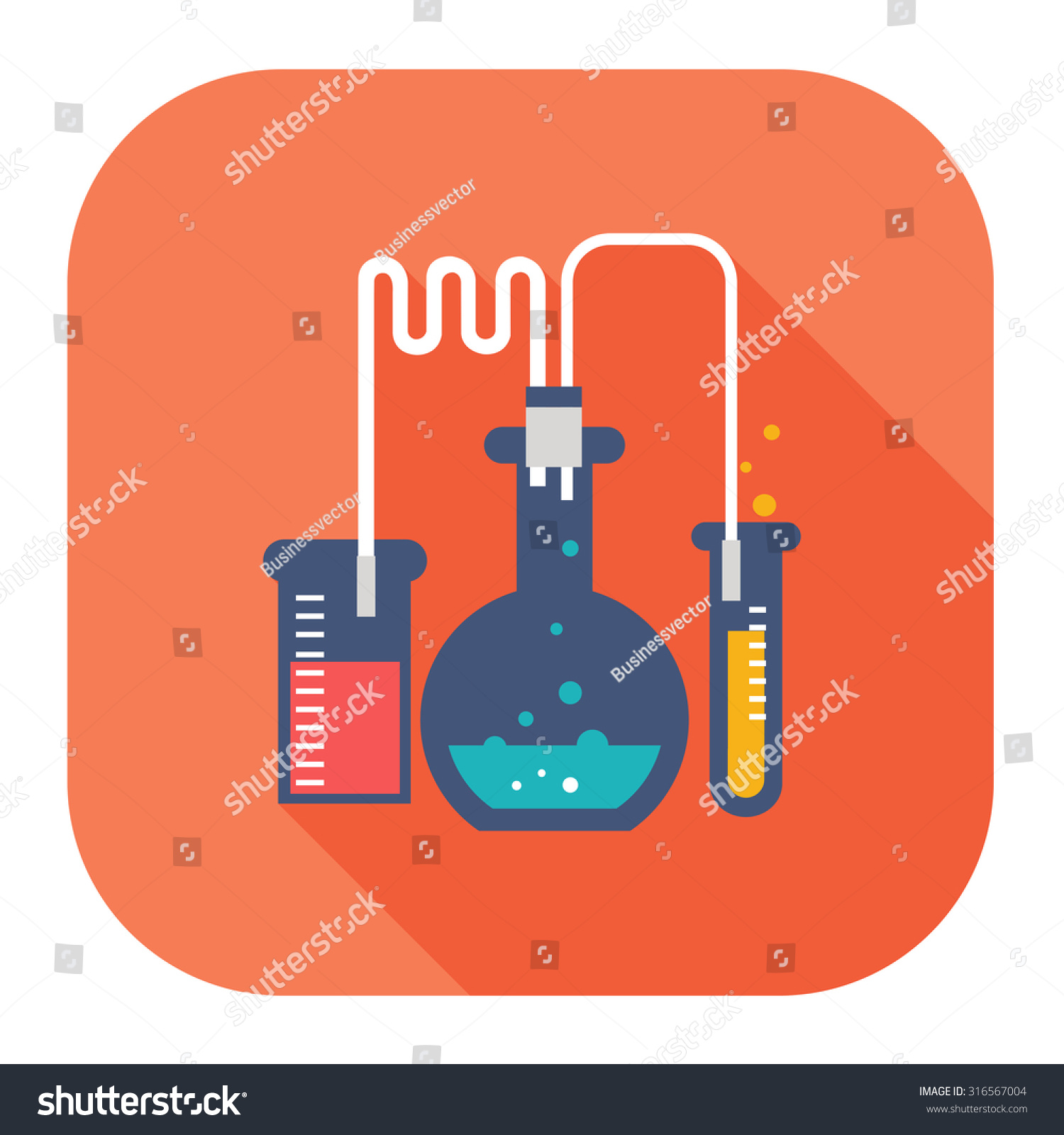 Laboratory Tubes Icon Stock Vector (Royalty Free) 316567004 | Shutterstock