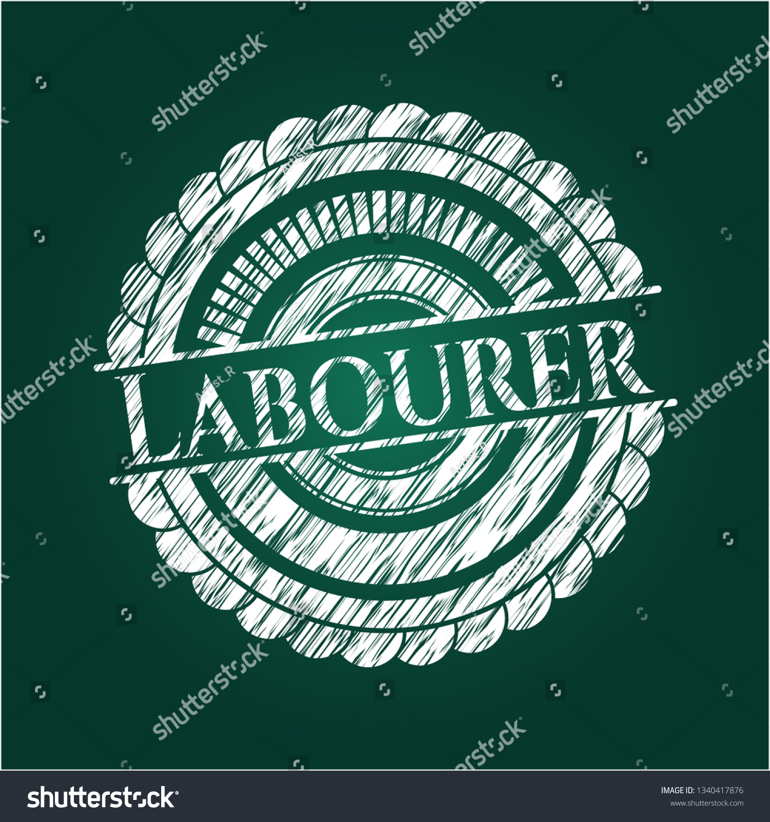 Labourer Written On Chalkboard Stock Vector (Royalty Free) 1340417876
