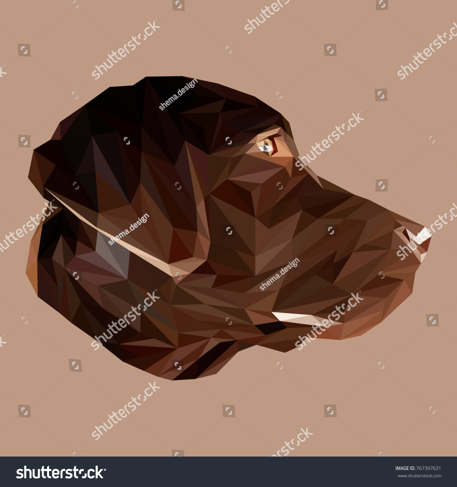 Labrador Retriever Low Poly Design Triangle Stock Vector (Royalty Free ...