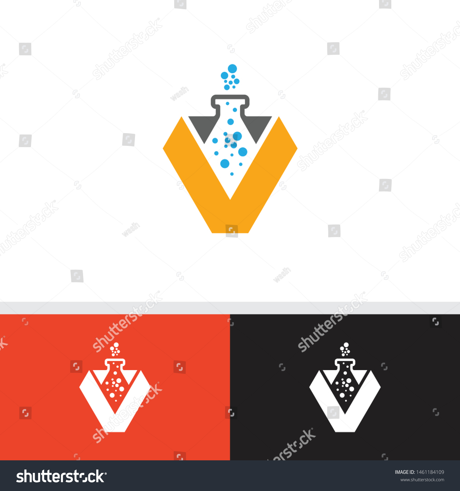 Labs Logo Letter V Vector Design Stock Vector (Royalty Free) 1461184109
