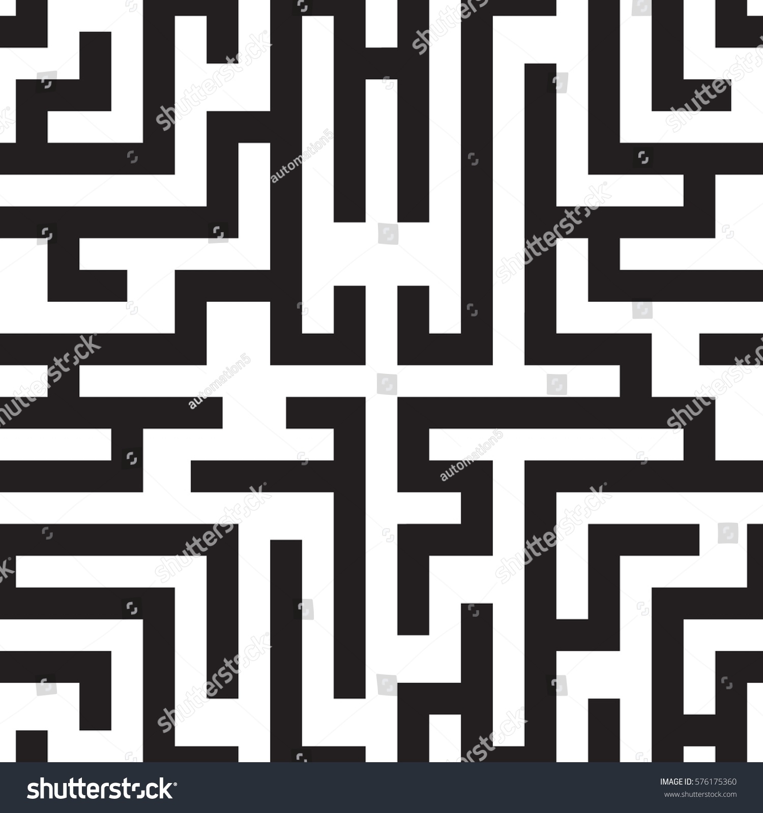Labyrinth Seamless Pattern Black Maze On Stock Vector (Royalty Free) 576175360 | Shutterstock