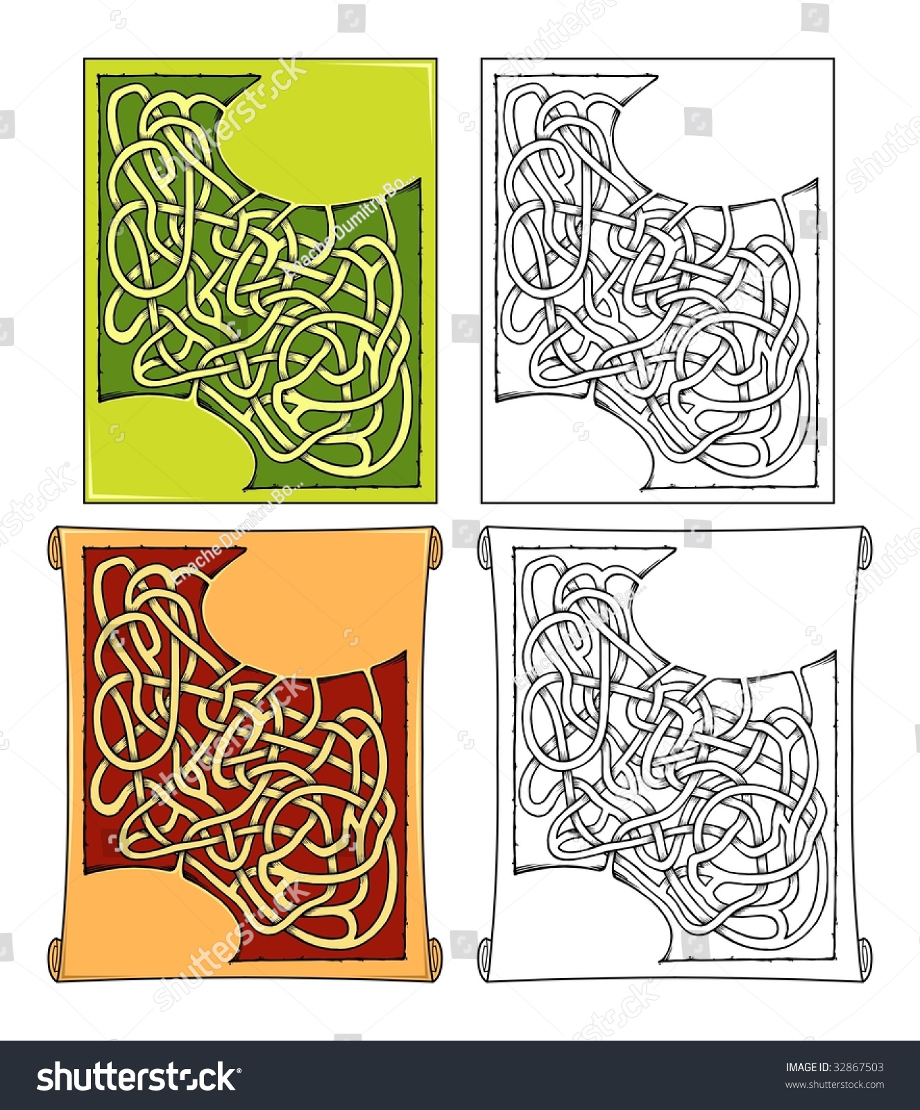 Labyrinth Templatemake Your Own Labyrinth Game Stock Vector (Royalty ...