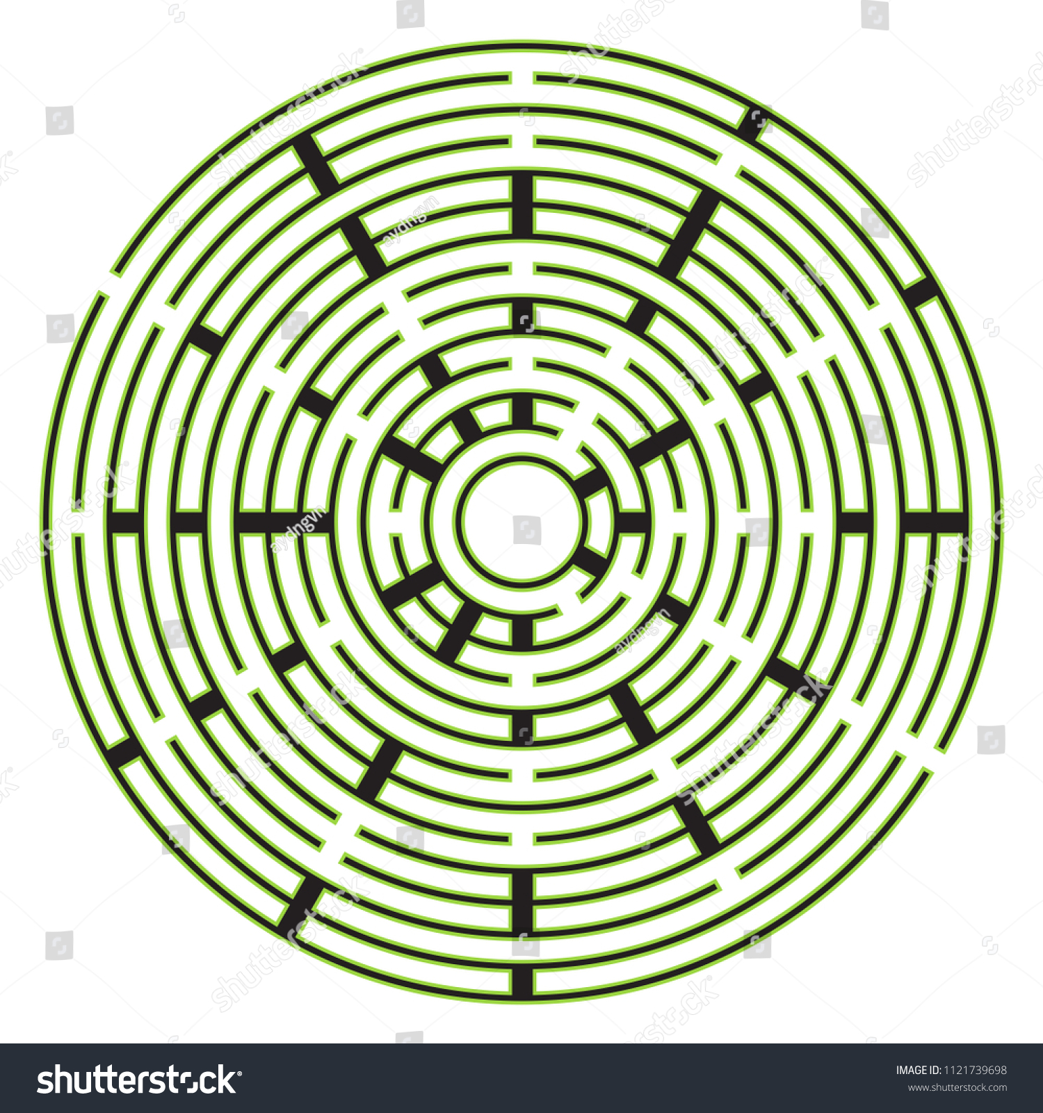 Labyrinth Vector Circle Shape Maze Labyrinth Stock Vector (Royalty Free ...