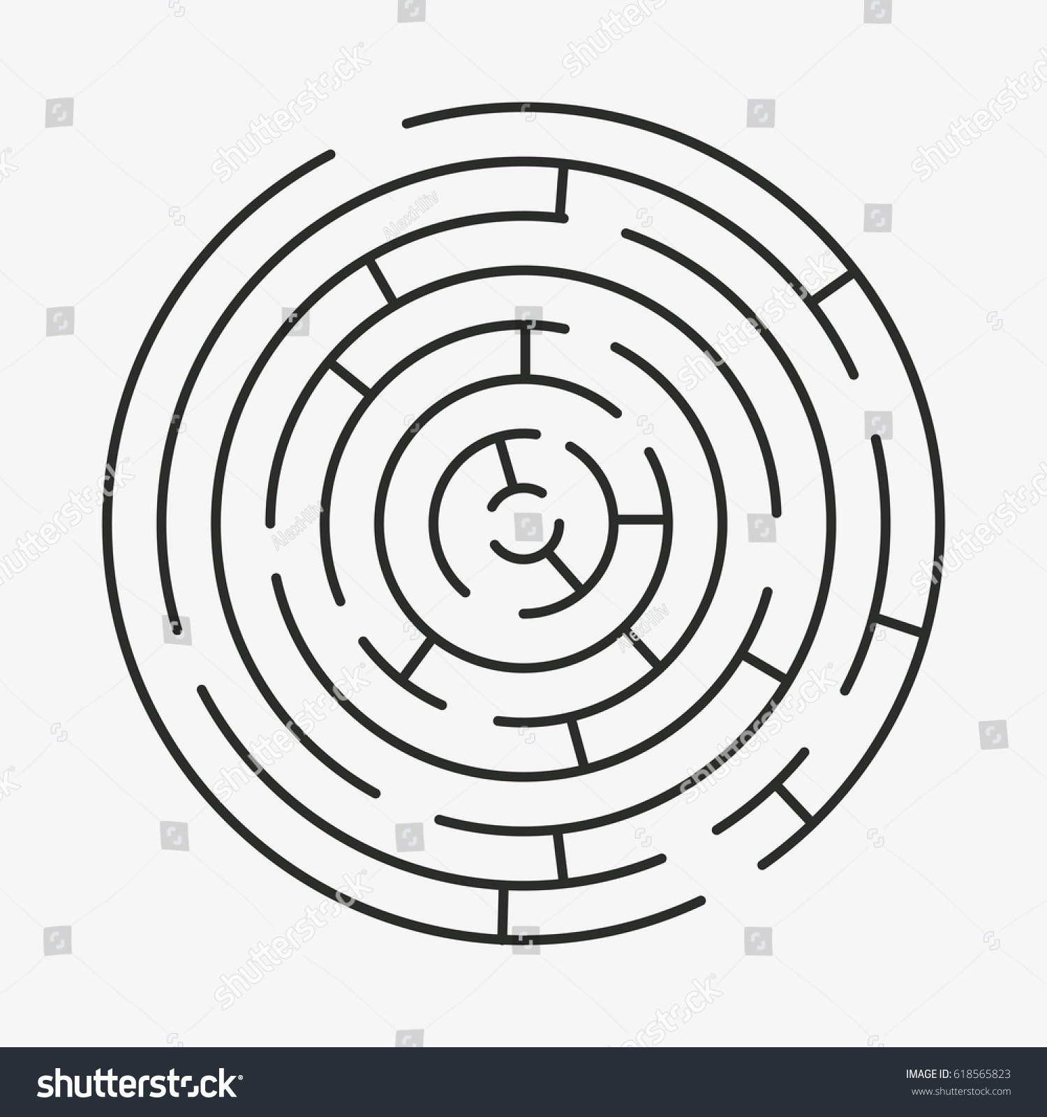 Labyrinth Entry Exit Flat Vector Stock Stock Vector (Royalty Free ...