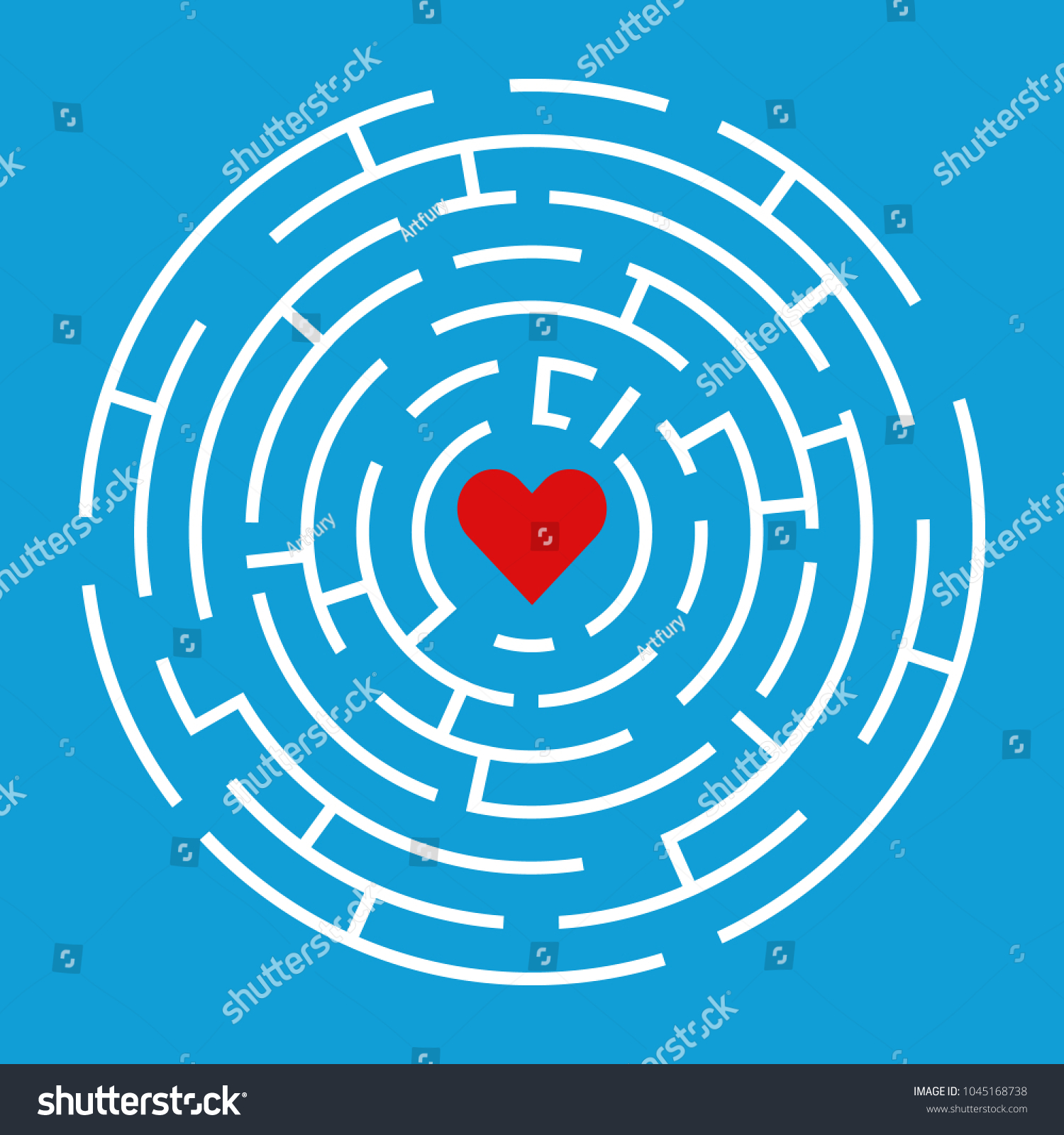 Labyrinth Heart Vector Illustration: เวกเตอร์สต็อก (ปลอดค่าลิขสิทธิ์ ...