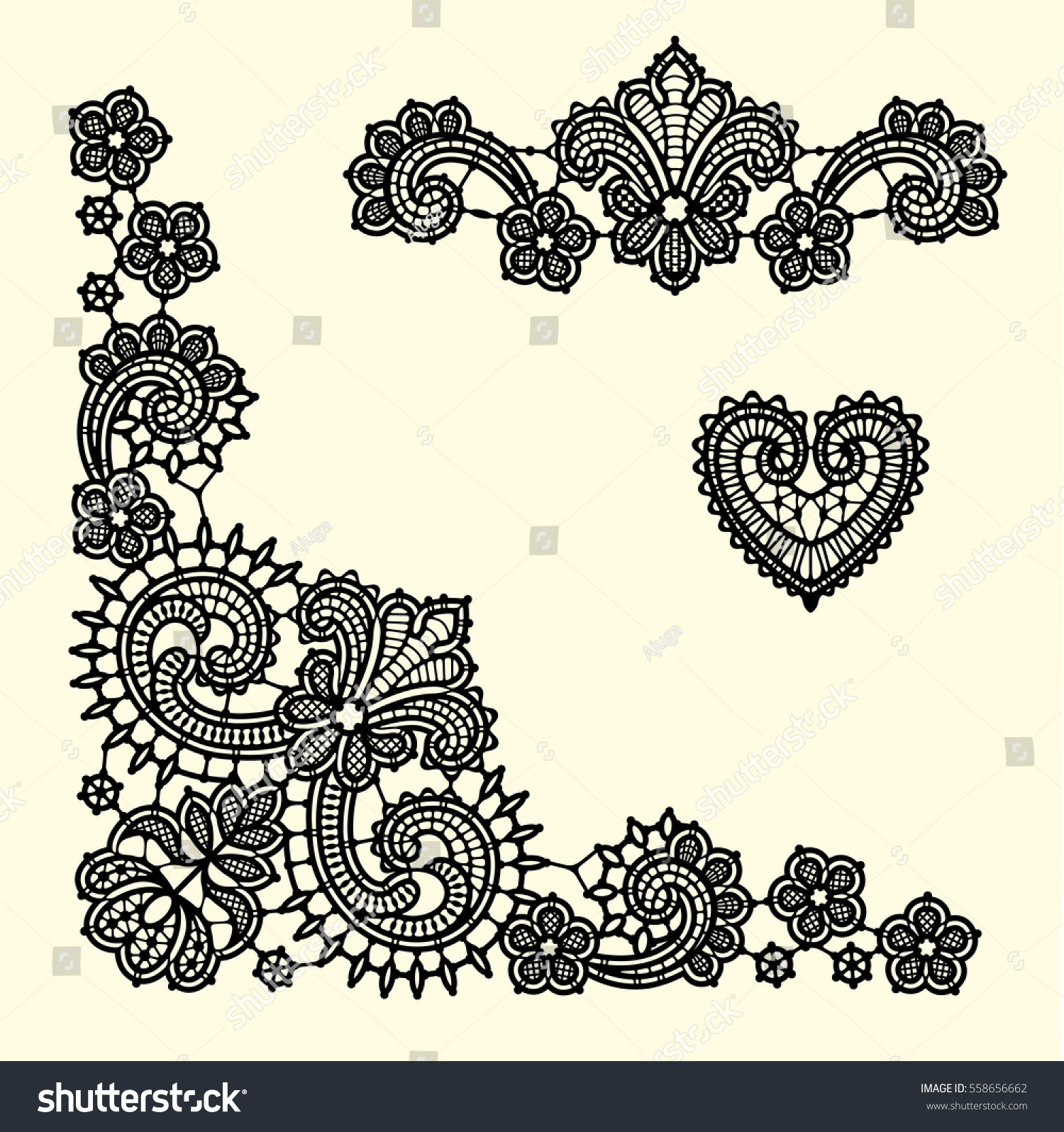 Lace Clip Art Stock Vector (Royalty Free) 558656662