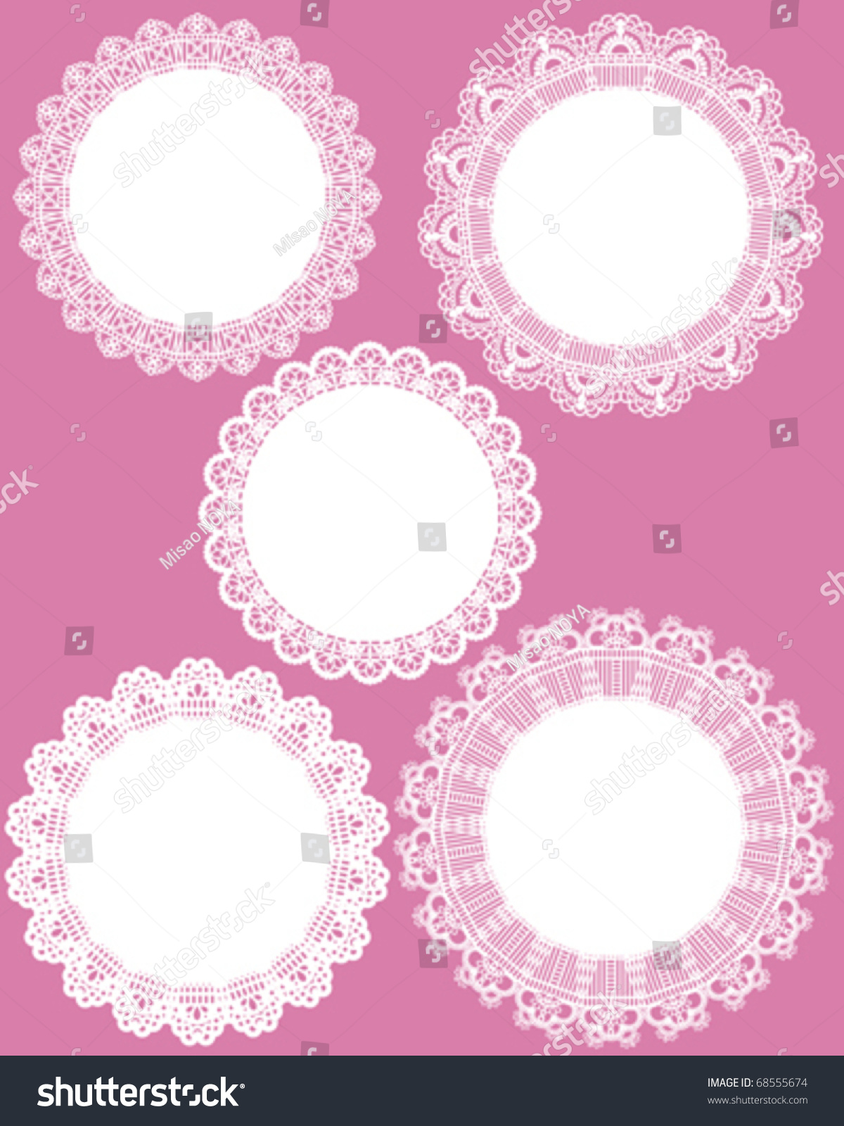 Lace Frame Set Stock Vector (Royalty Free) 68555674