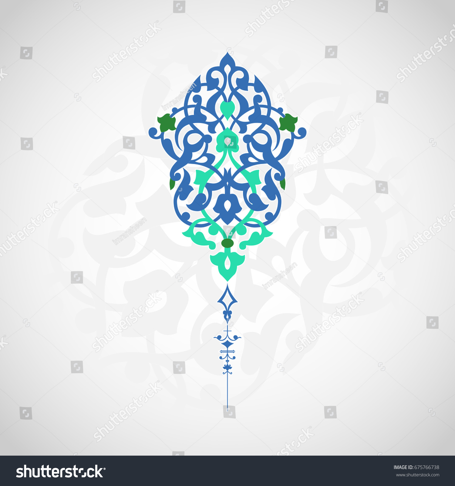 Lace Pattern Eastern Style On Scroll: vector de stock (libre de ...