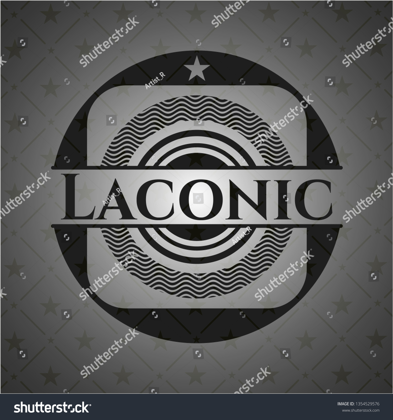 Laconic Black Emblem Stock Vector (Royalty Free) 1354529576 | Shutterstock
