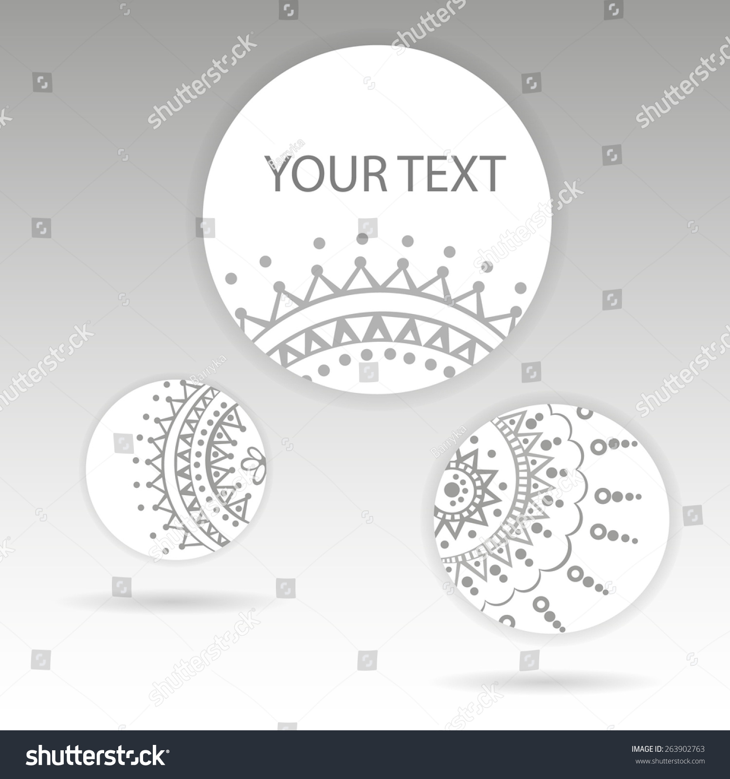 Lacy Flowers Sphere Text Stock Vector (Royalty Free) 263902763 ...