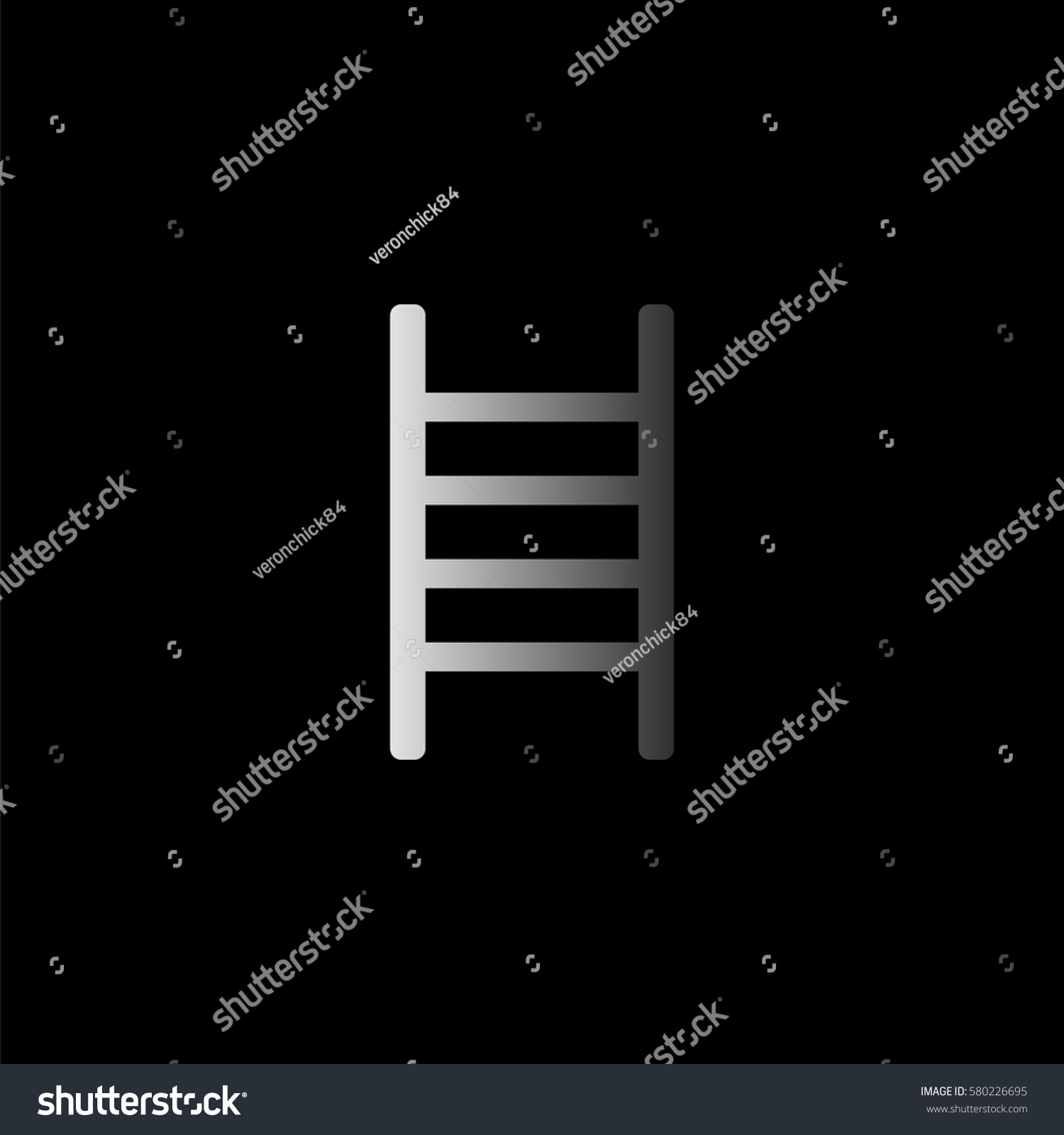 Ladder Black Vector Icon Stock Vector (Royalty Free) 580226695 ...