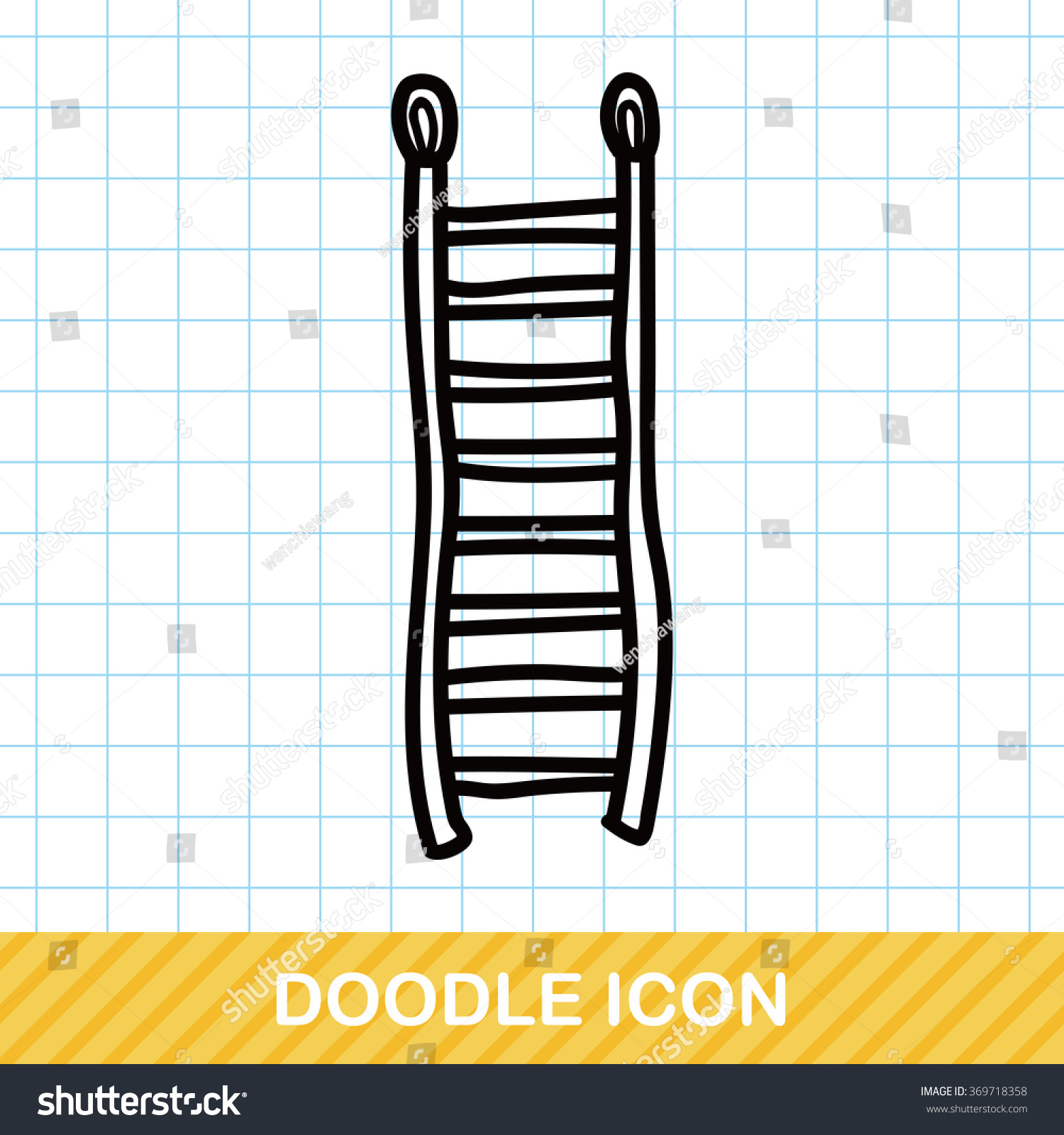 Ladder Color Doodle Stock Vector (Royalty Free) 369718358