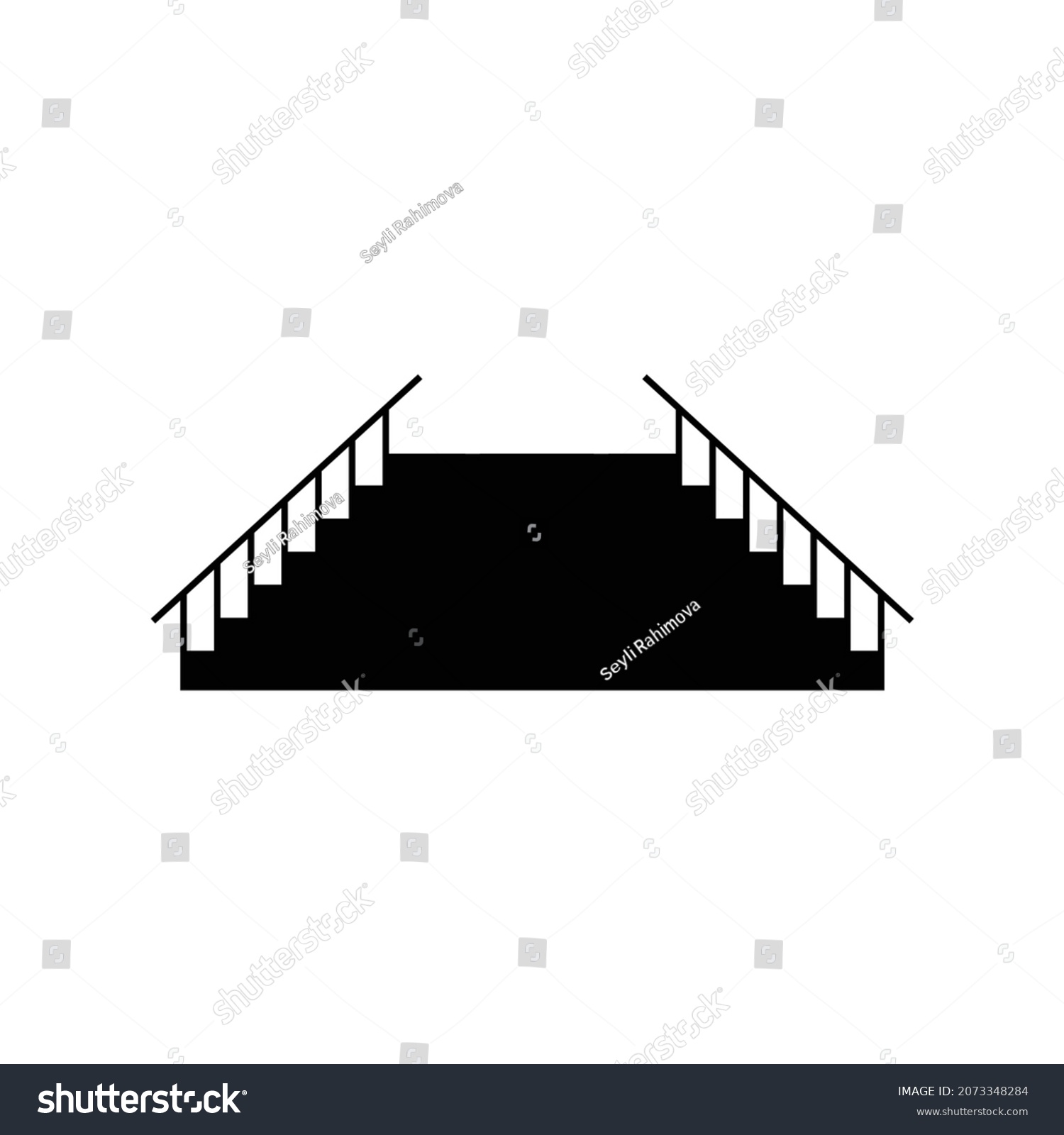Ladder Icon Access Staircase Icon Stock Vector (Royalty Free) 2073348284