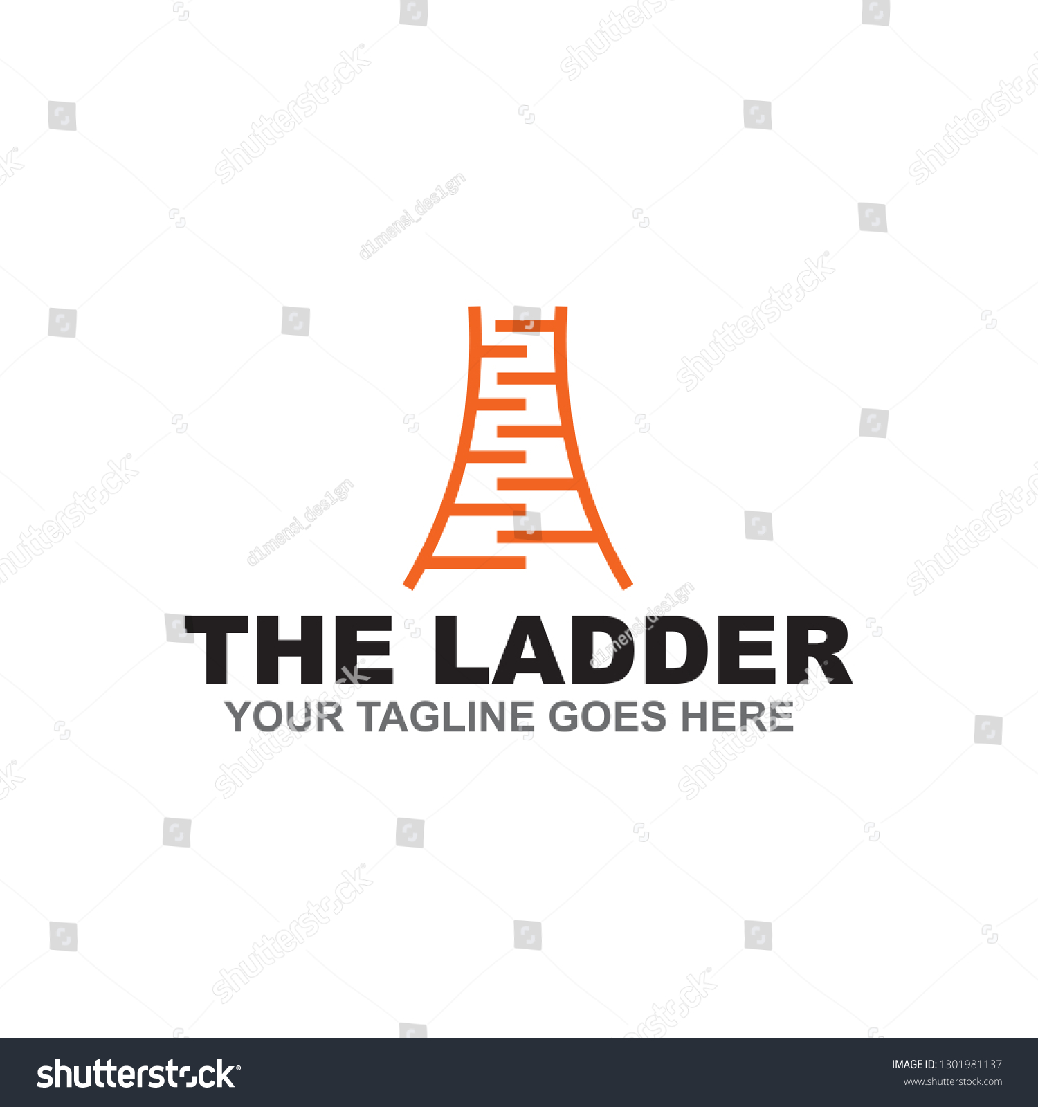 Ladder Logo Design Vector Template Stock Vector (Royalty Free) 1301981137