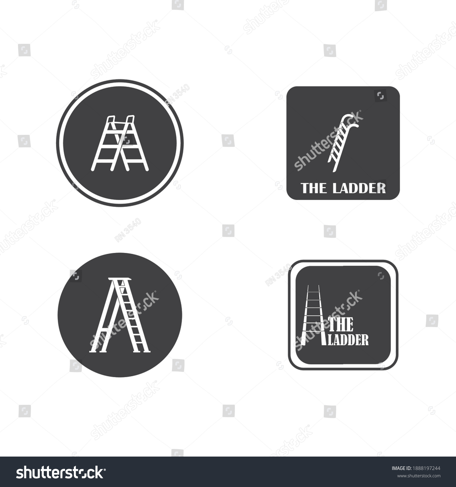 Ladder Logo Vector Designillustration Template Stock Vector (Royalty ...