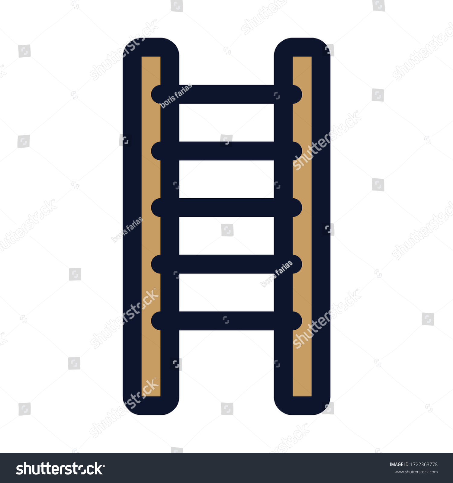 Ladder Simple Vector Color Icon Stock Vector (Royalty Free) 1722363778 ...