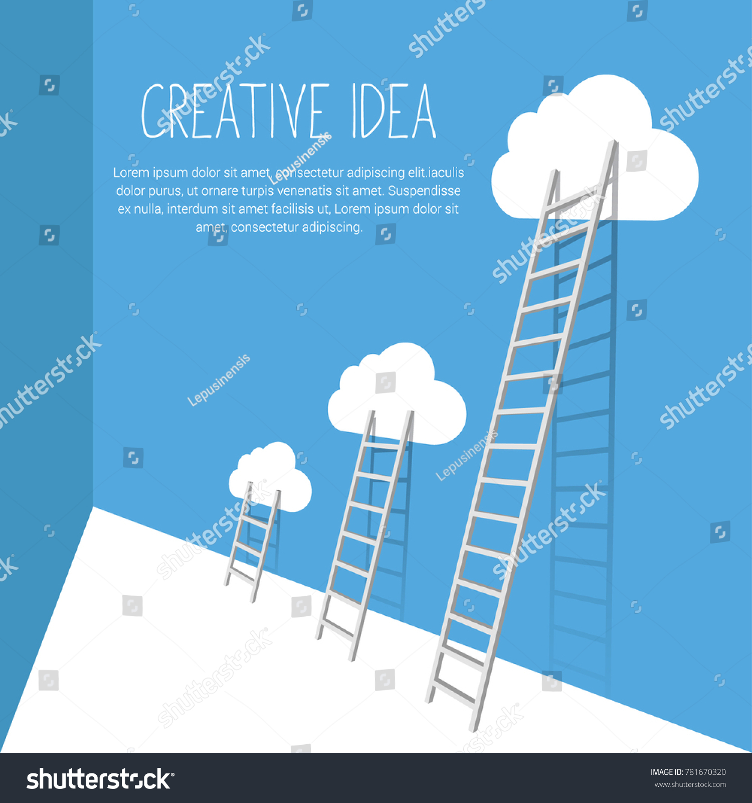 Ladder Clouds Vector Minimalistic Design Competition: เวกเตอร์สต็อก ...