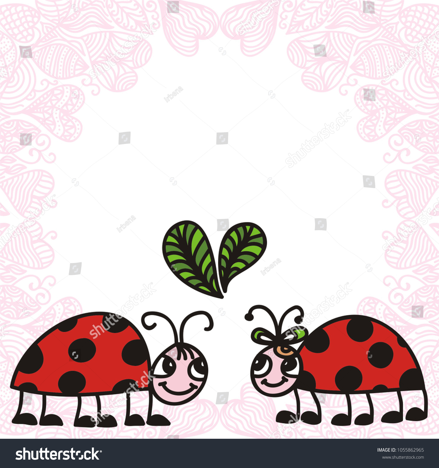 Lady Bugs Love Vector Illustration Stock Vector (Royalty Free ...