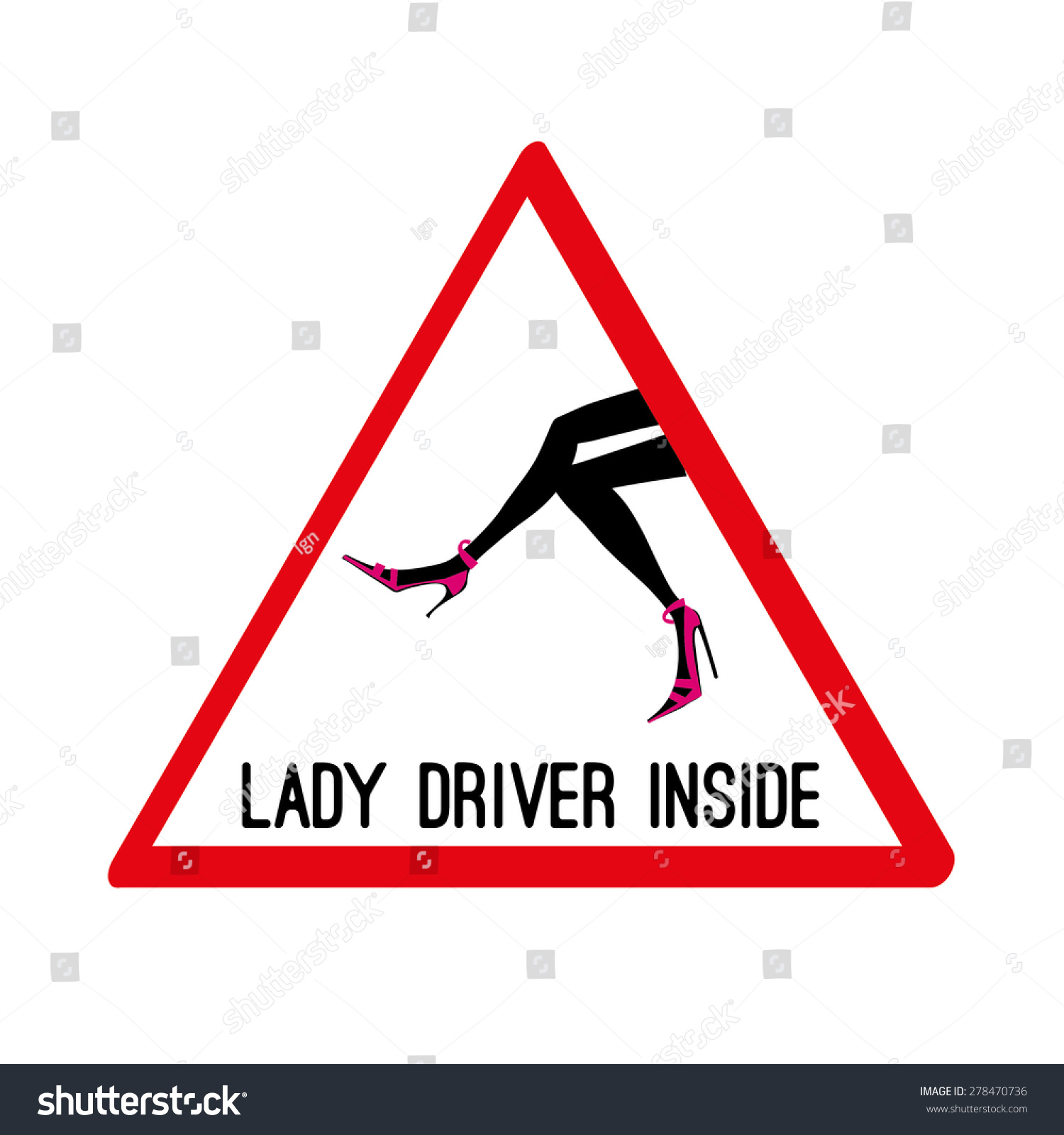 Lady Driver Vector Sign Icon Logo Stock Vector (Royalty Free) 278470736 ...