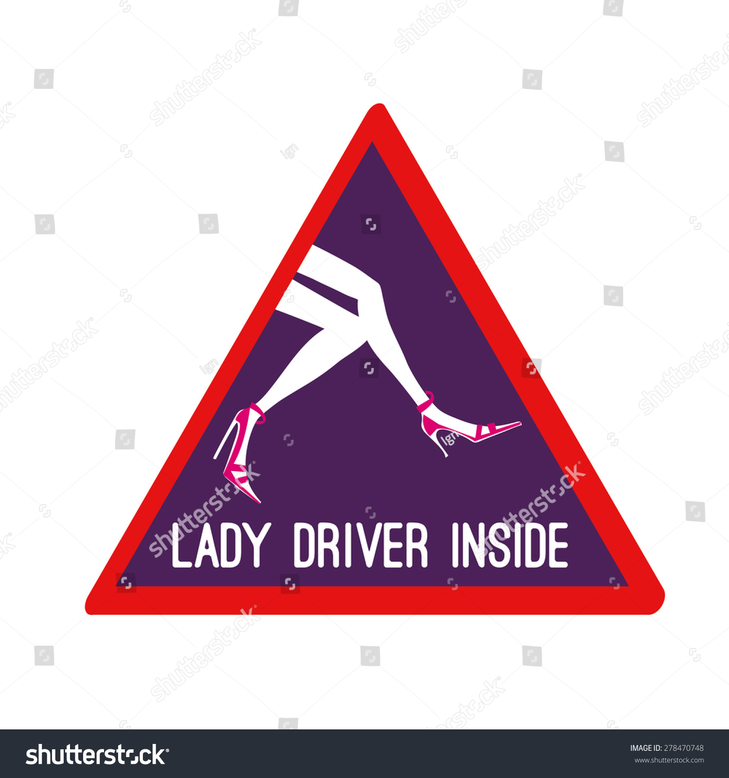 Lady Driver Vector Sign Icon Logo Stock Vector (Royalty Free) 278470748 ...