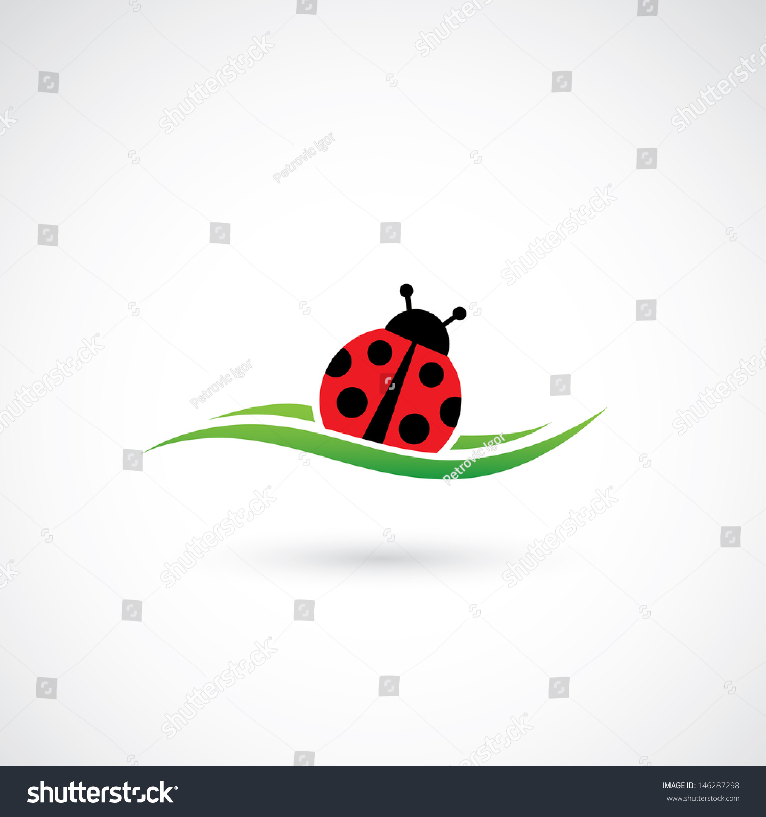 Ladybug Sign Vector Illustration: vector de stock (libre de regalías ...
