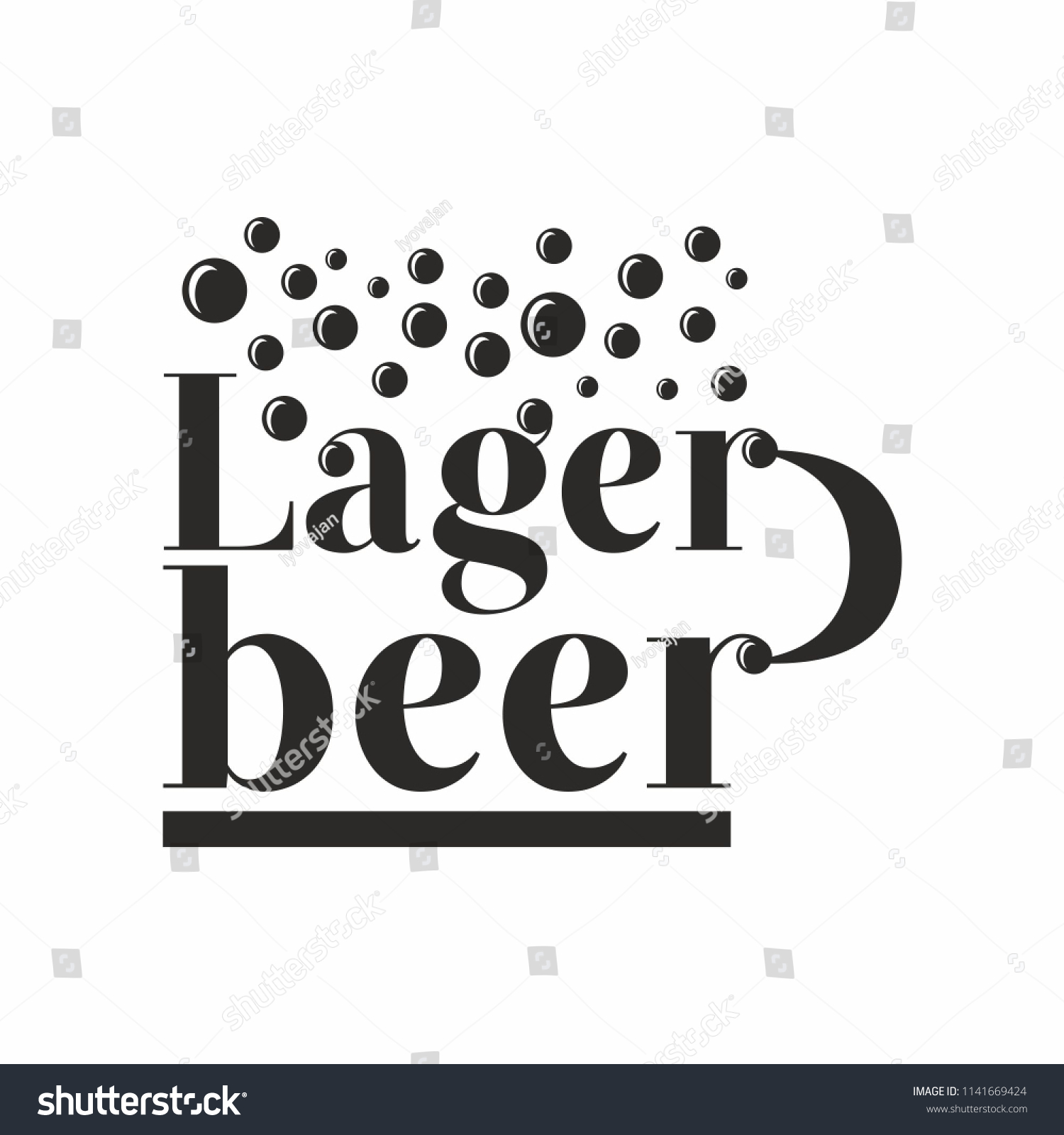 Lager Beer Logo Vector: เวกเตอร์สต็อก (ปลอดค่าลิขสิทธิ์) 1141669424