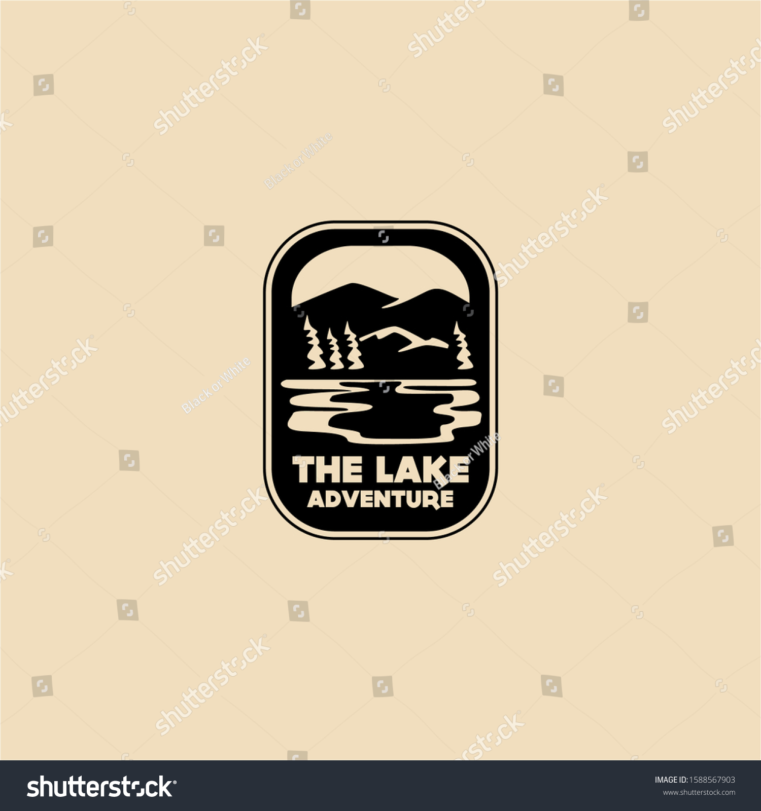 Lake Badge Logo Design Vector Stock Vector (Royalty Free) 1588567903 ...