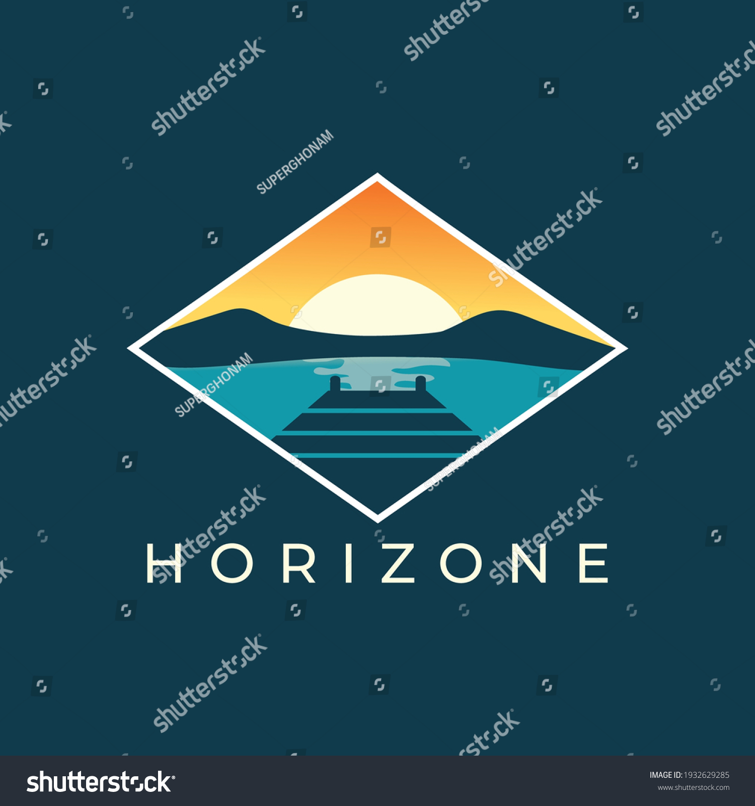 Lake View Logo Design Illustration Vector Stock Vector (Royalty Free ...