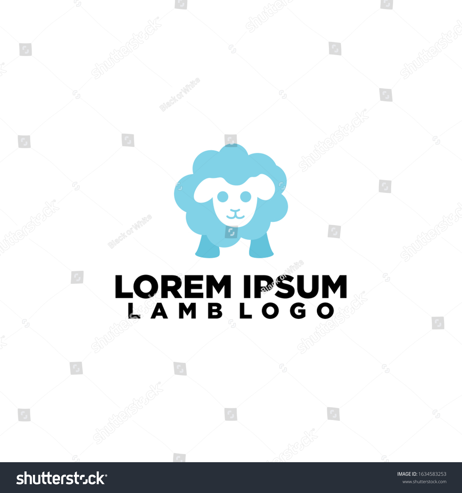 Lamb Logo Design Vector Template Stock Vector (Royalty Free) 1634583253 ...