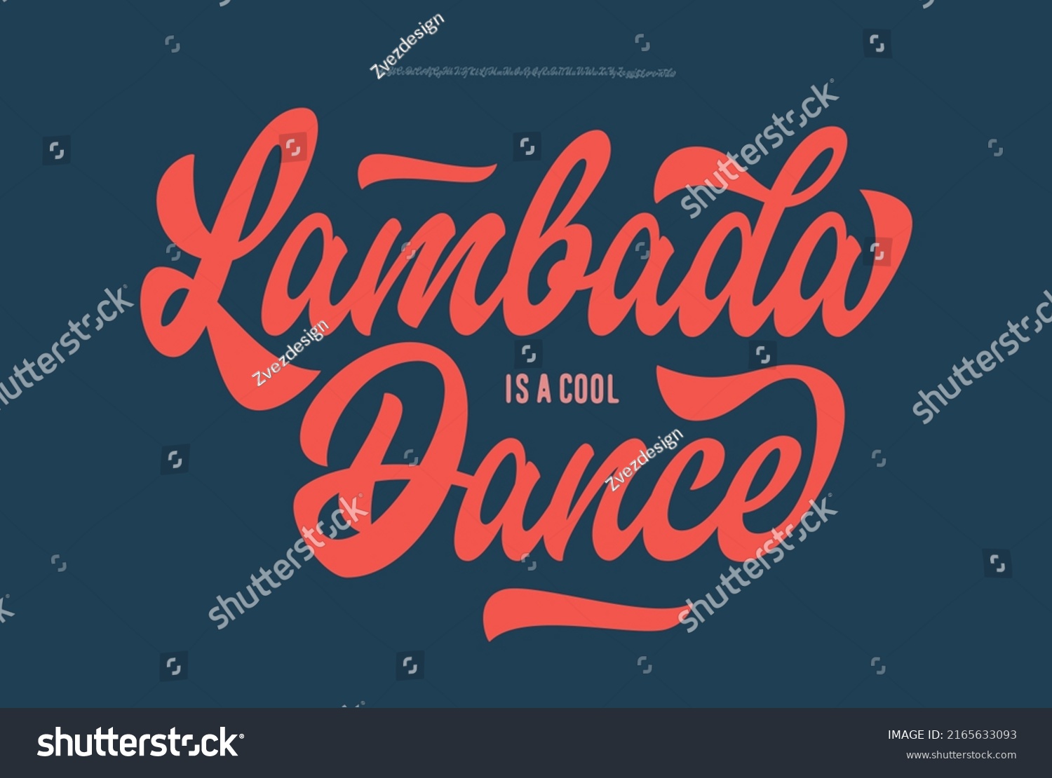 Lambada Cool Dance Script Font Type Stock Vector (Royalty Free) 2165633093 | Shutterstock