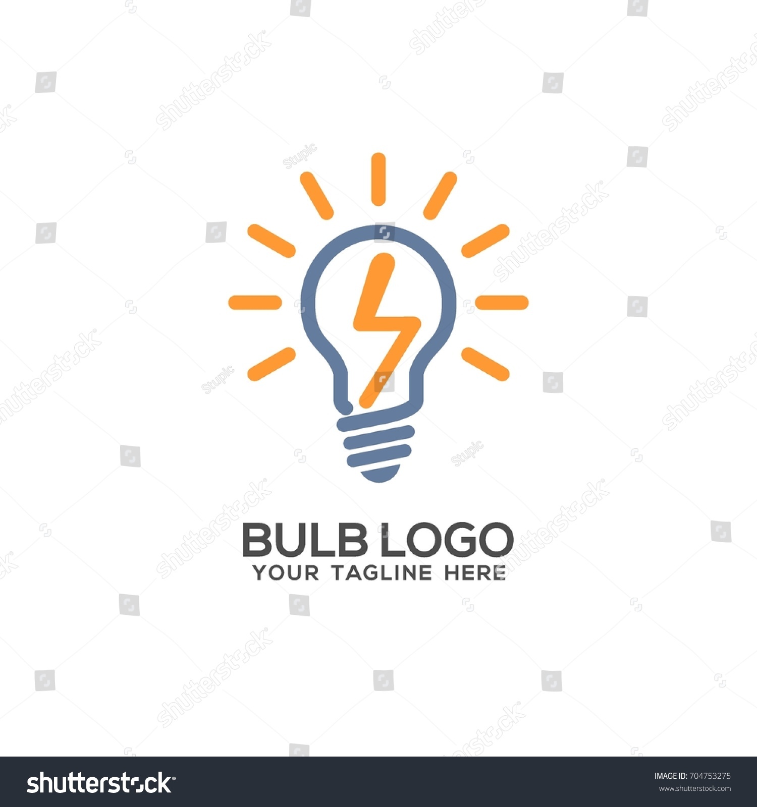 Lamp Bulb Logo Icon Set Vector Stock Vector (Royalty Free) 704753275