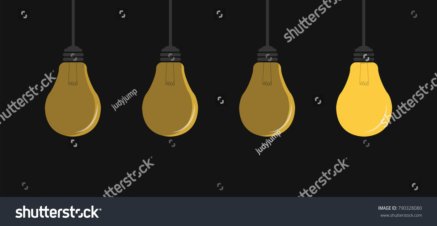 Lamp Idea Vector Free Space Text Stock Vector (Royalty Free) 790328080 ...