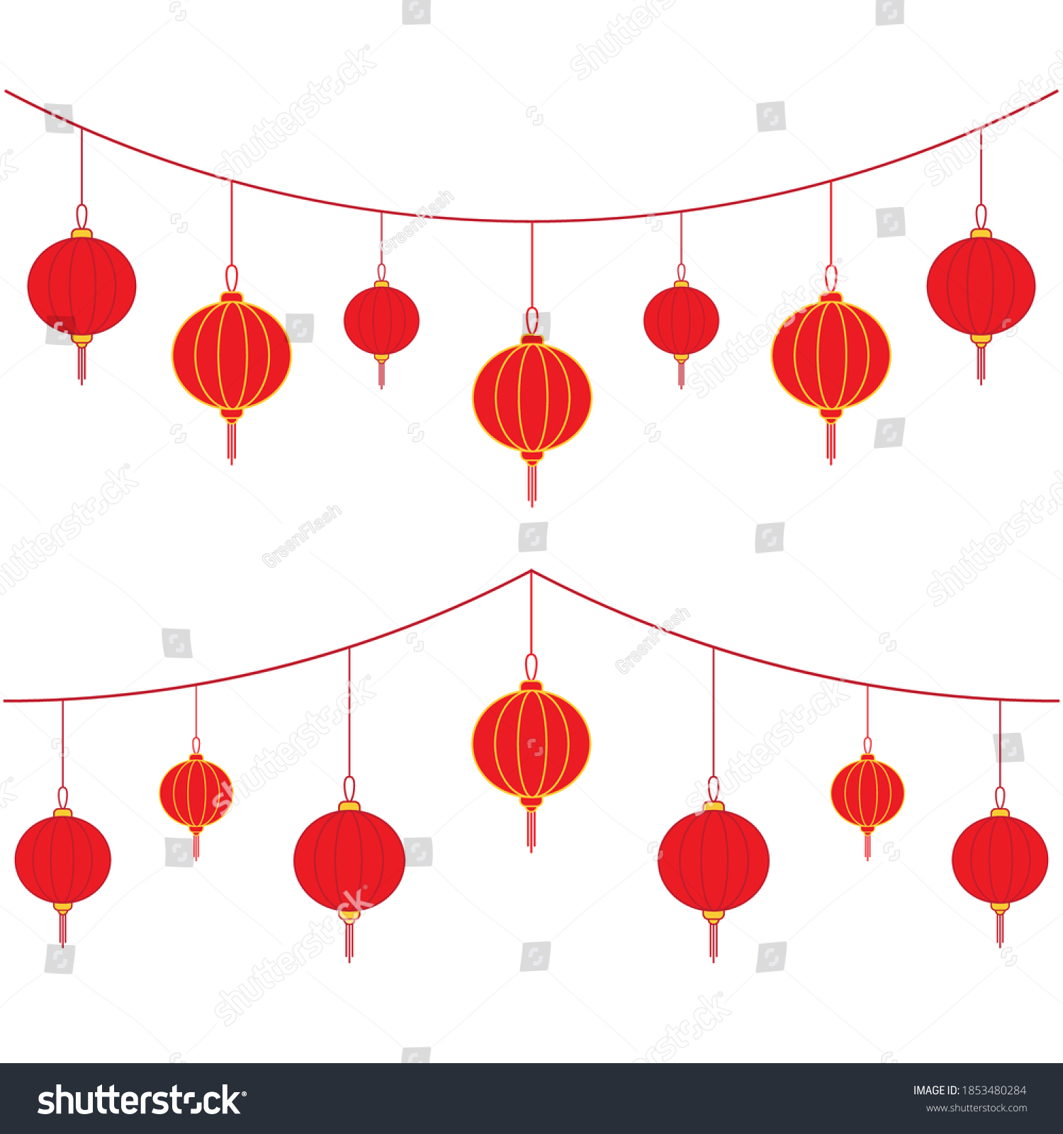 Lampion Vector Design Illustration Template Stock Vector (Royalty Free ...