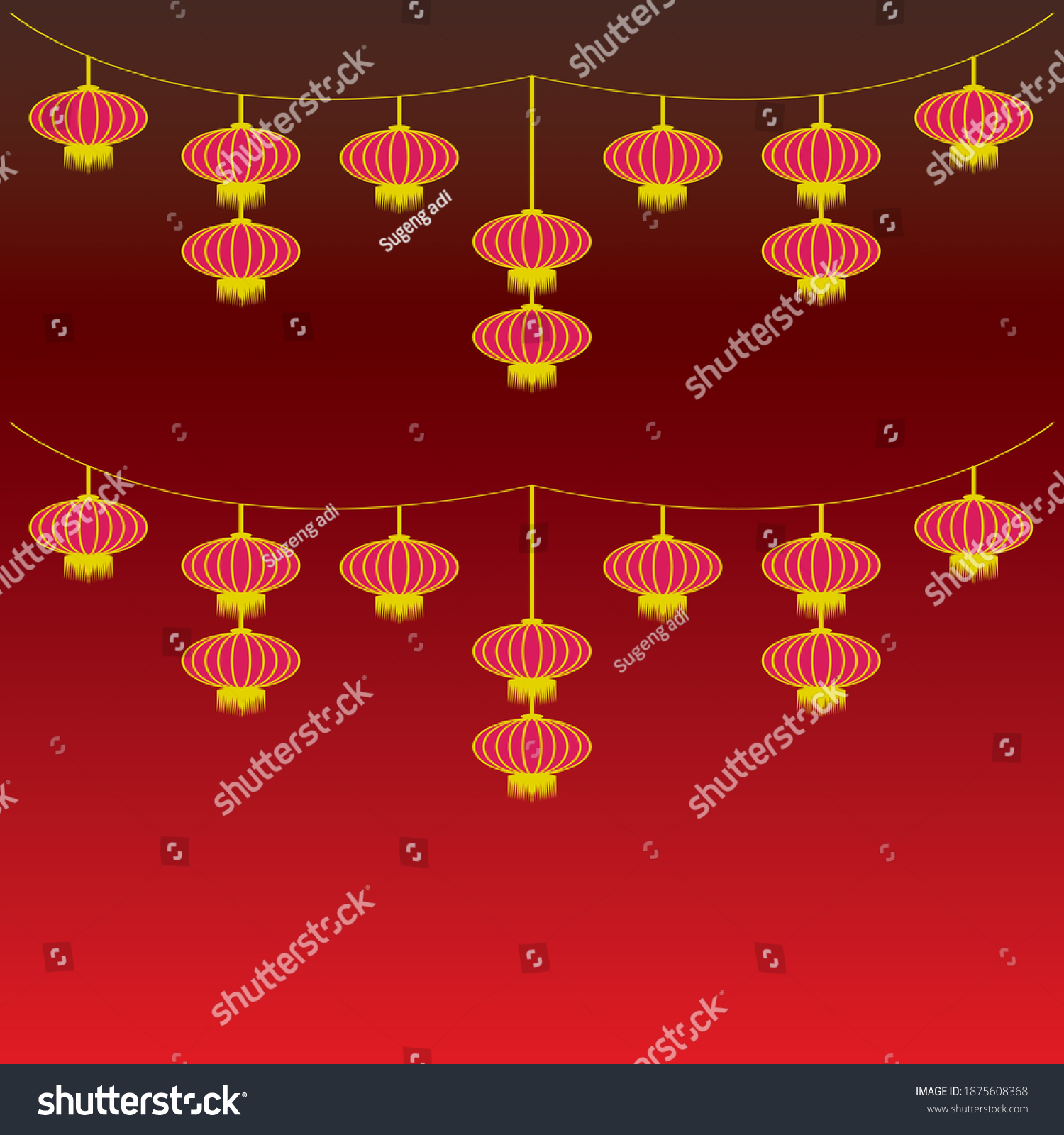 Lampion Vector Design Illustration Template Stock Vector (Royalty Free ...
