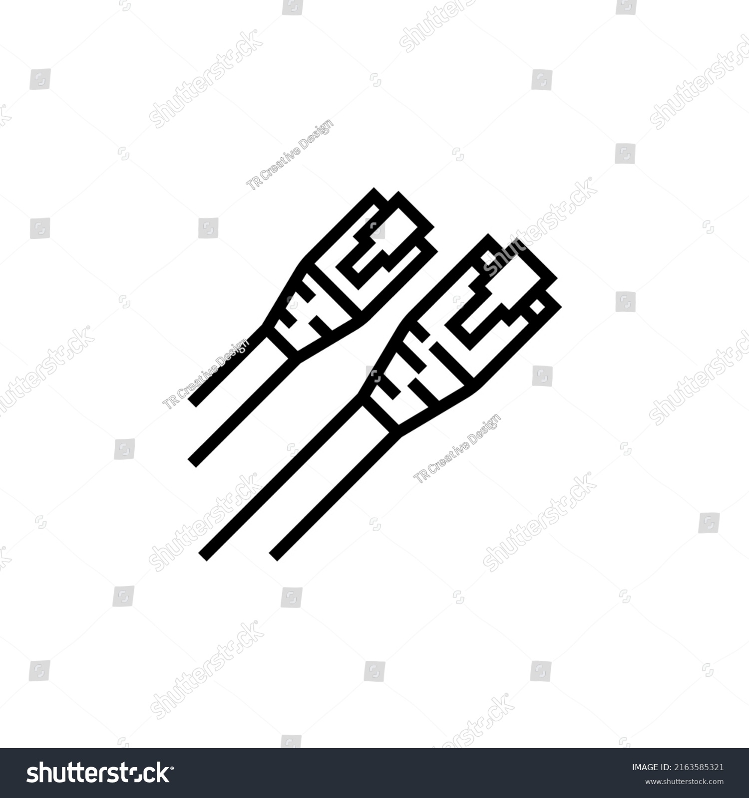Lan Cable Vector Icon Computer Component Stock Vector (Royalty Free ...