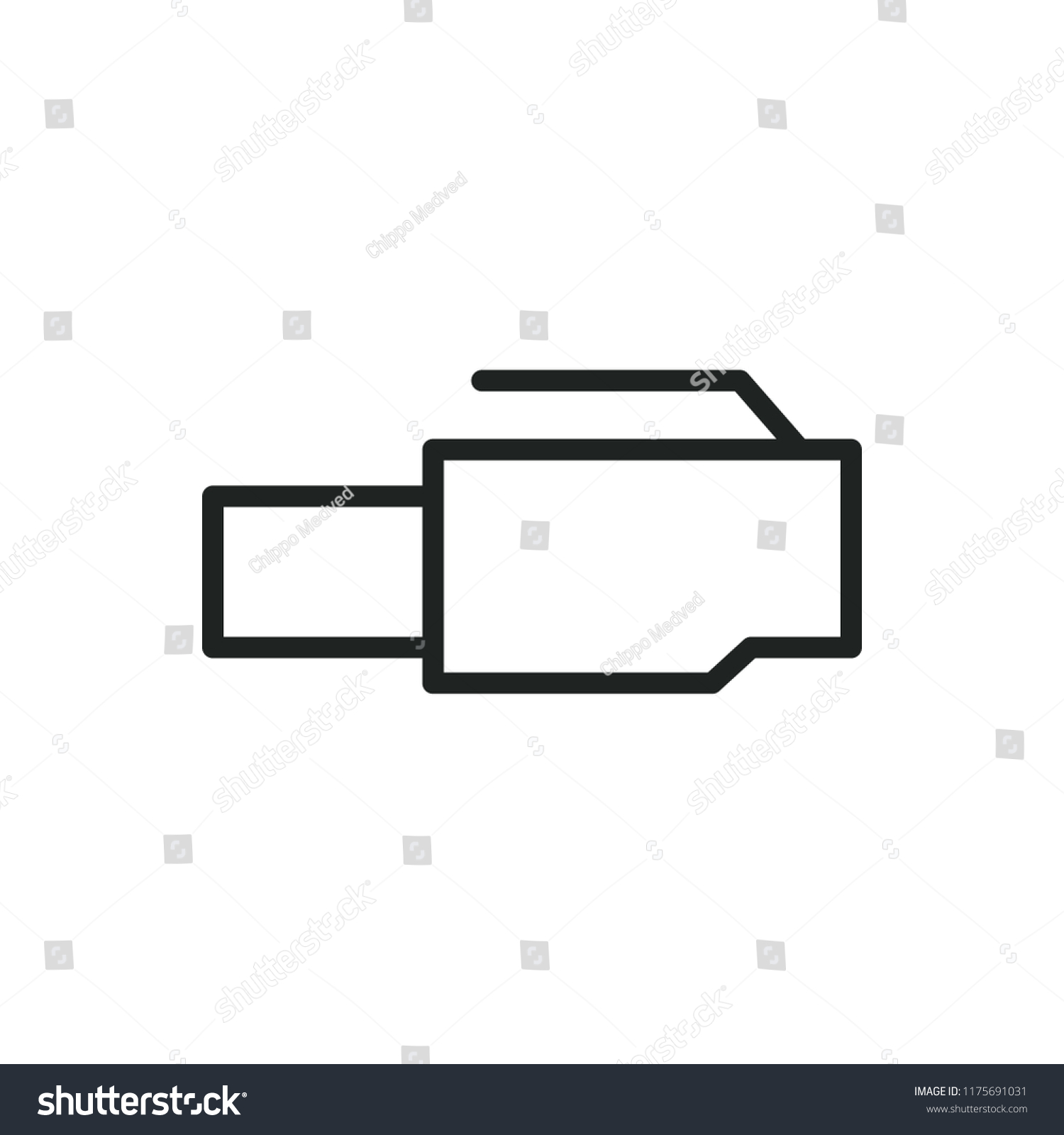 Lan Connector Vector Icon Stock Vector (Royalty Free) 1175691031 ...