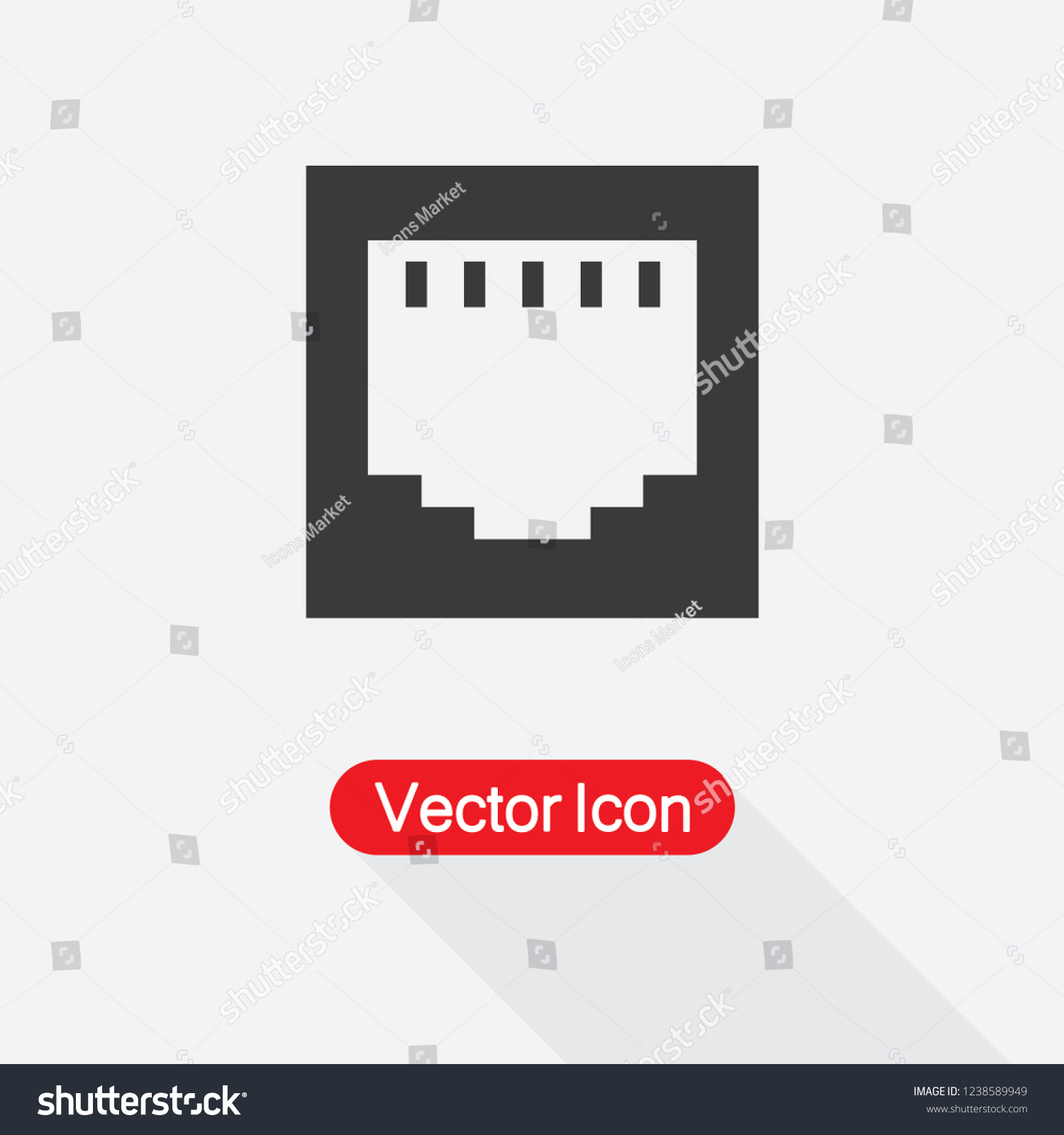 Lan Network Icon Network Input Icon: เวกเตอร์สต็อก (ปลอดค่าลิขสิทธิ์ ...