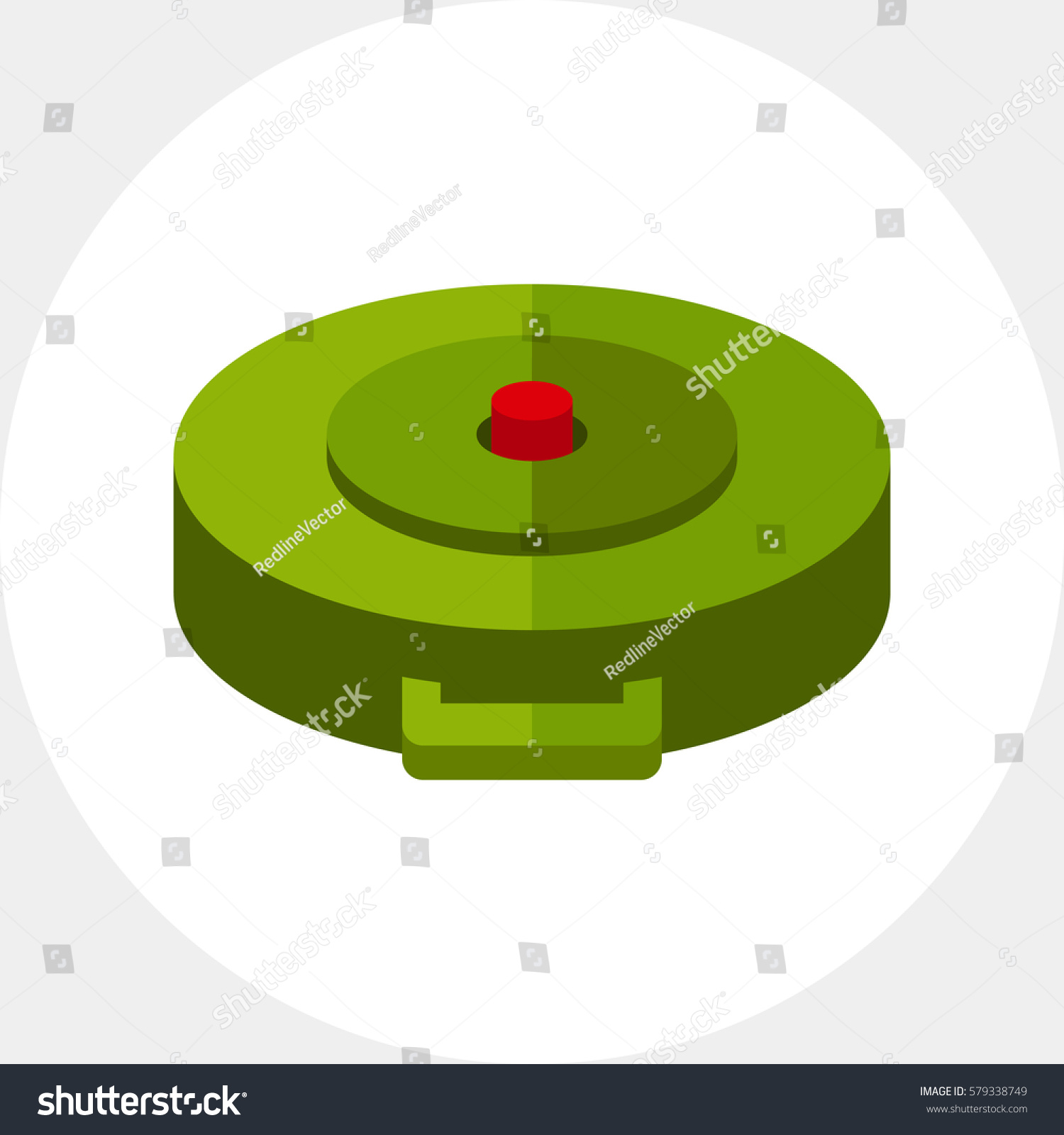 Land Mine Icon Stock Vector (Royalty Free) 579338749