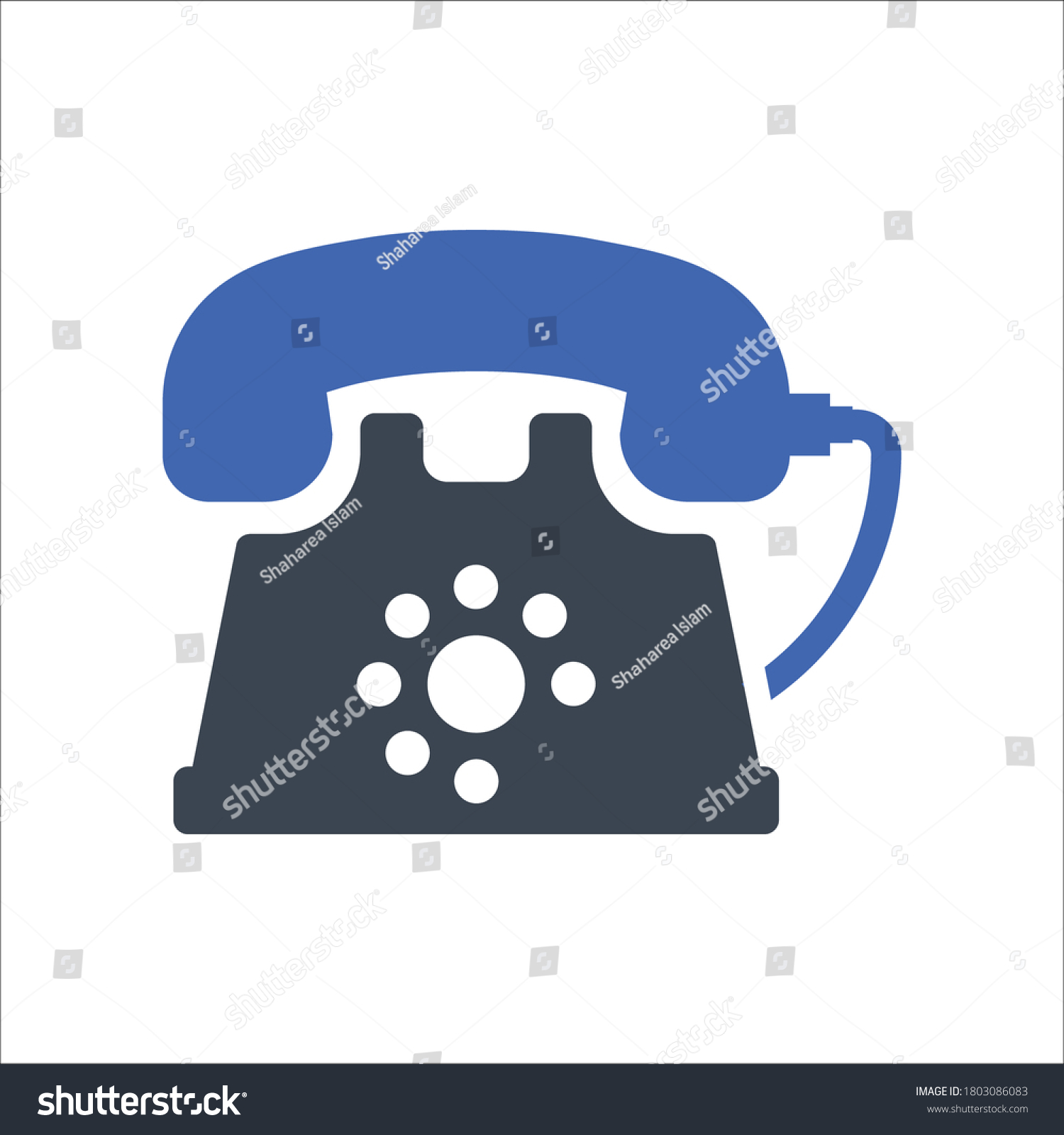 Land Phone Icon Vector Graphics Stock Vector (Royalty Free) 1803086083