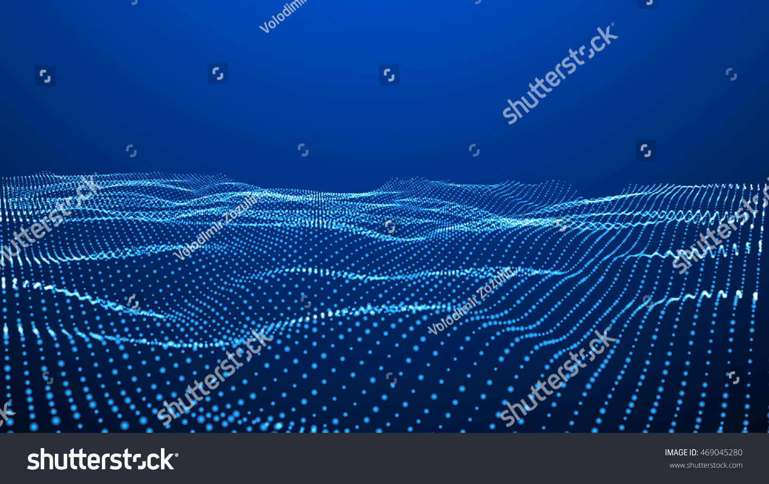 Landscape Background Cyberspace Landscape Grid 3d Stock Vector ...