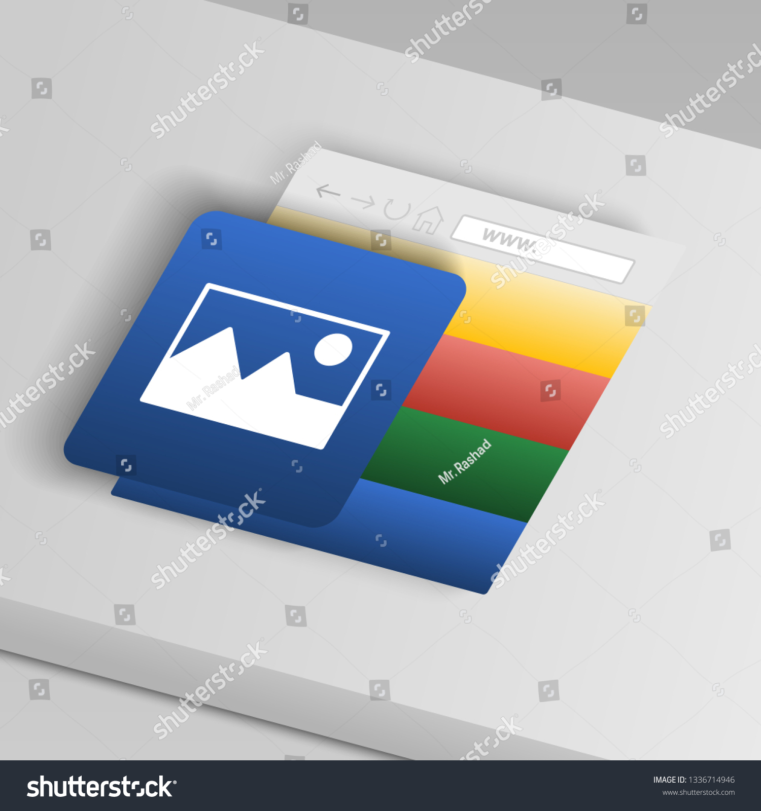 Landscape Icon Collection Button Icons Stock Vector (Royalty Free ...