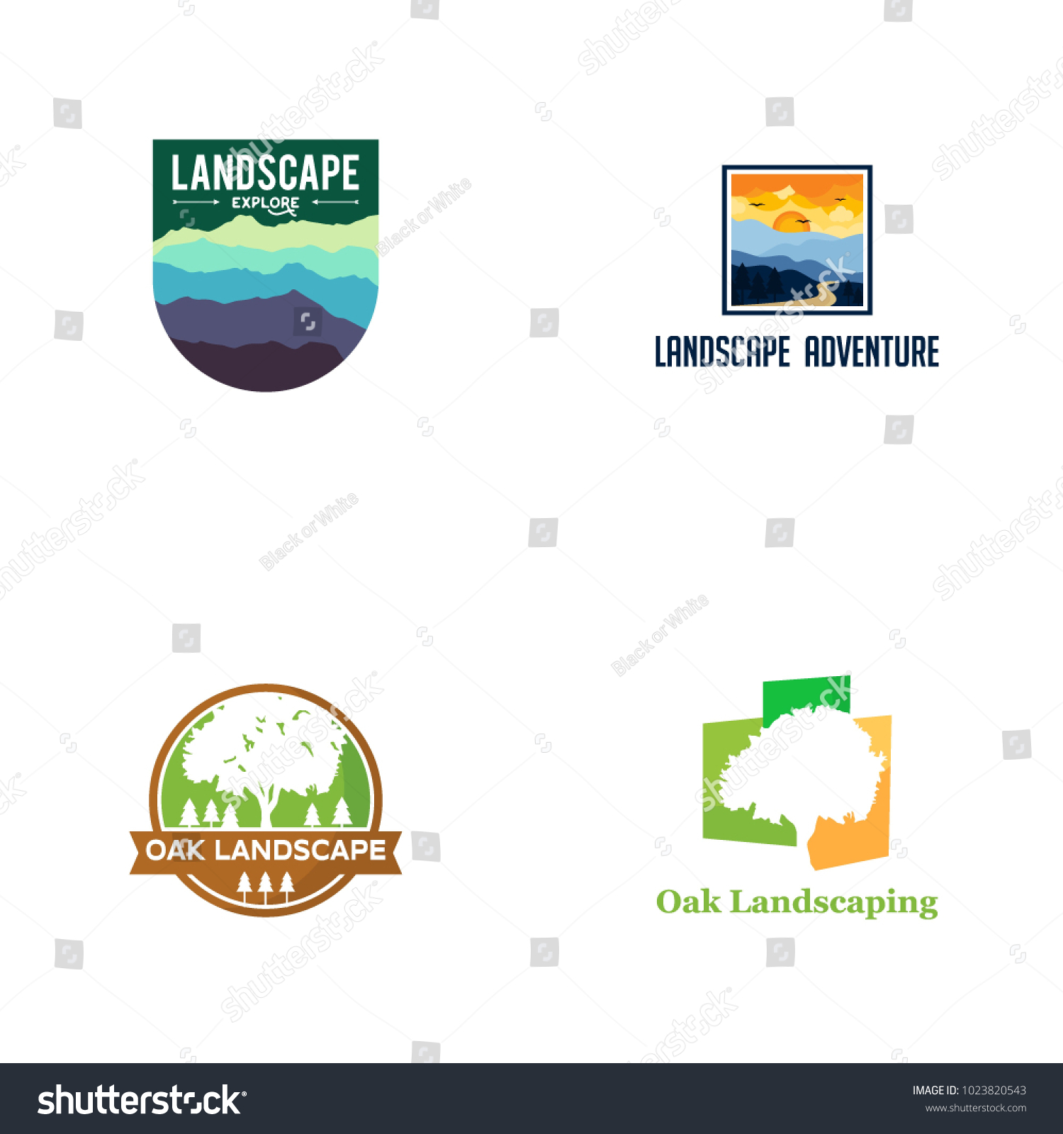 Landscape Logo Design Stock Vector (Royalty Free) 1023820543 | Shutterstock